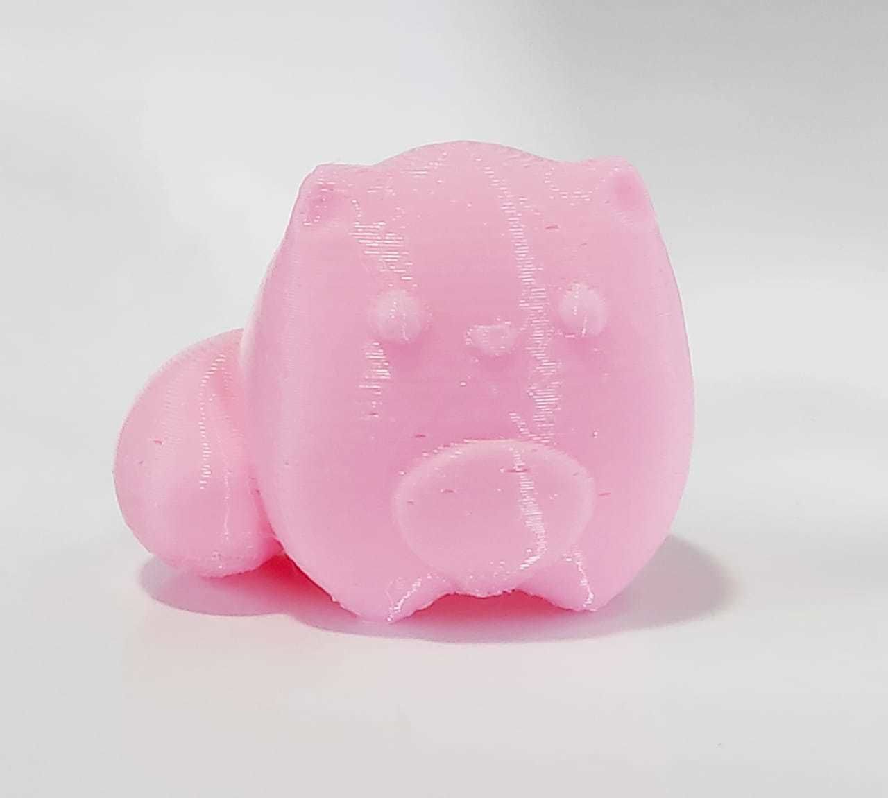 Cute Round Cat 3D model 3D printable | CGTrader