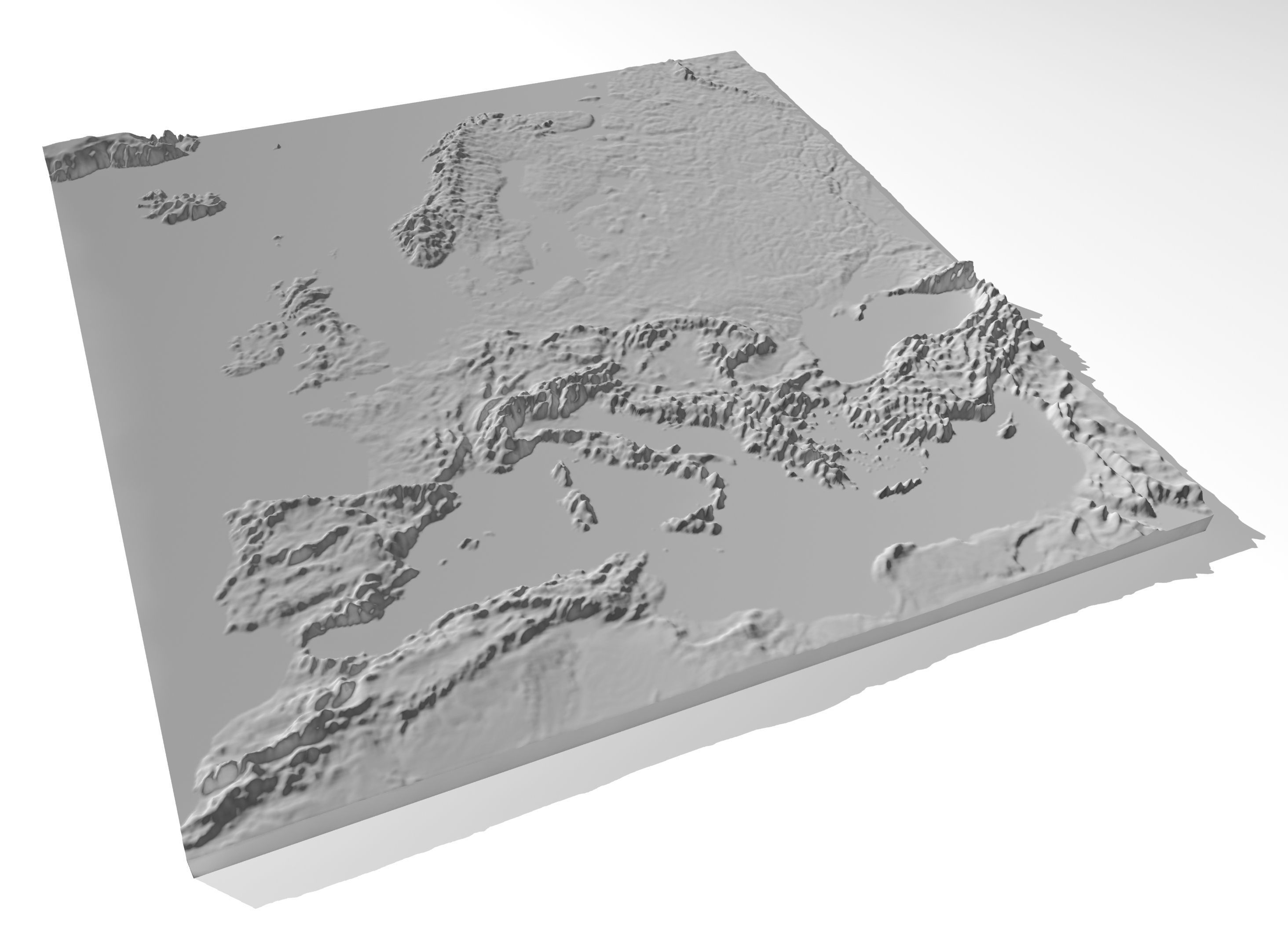 Europe High resolution 3D relief maps 3D model | CGTrader