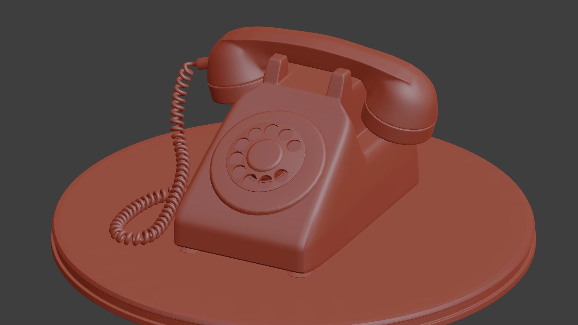 Rotary Desk Phone 3D model rigged | CGTrader