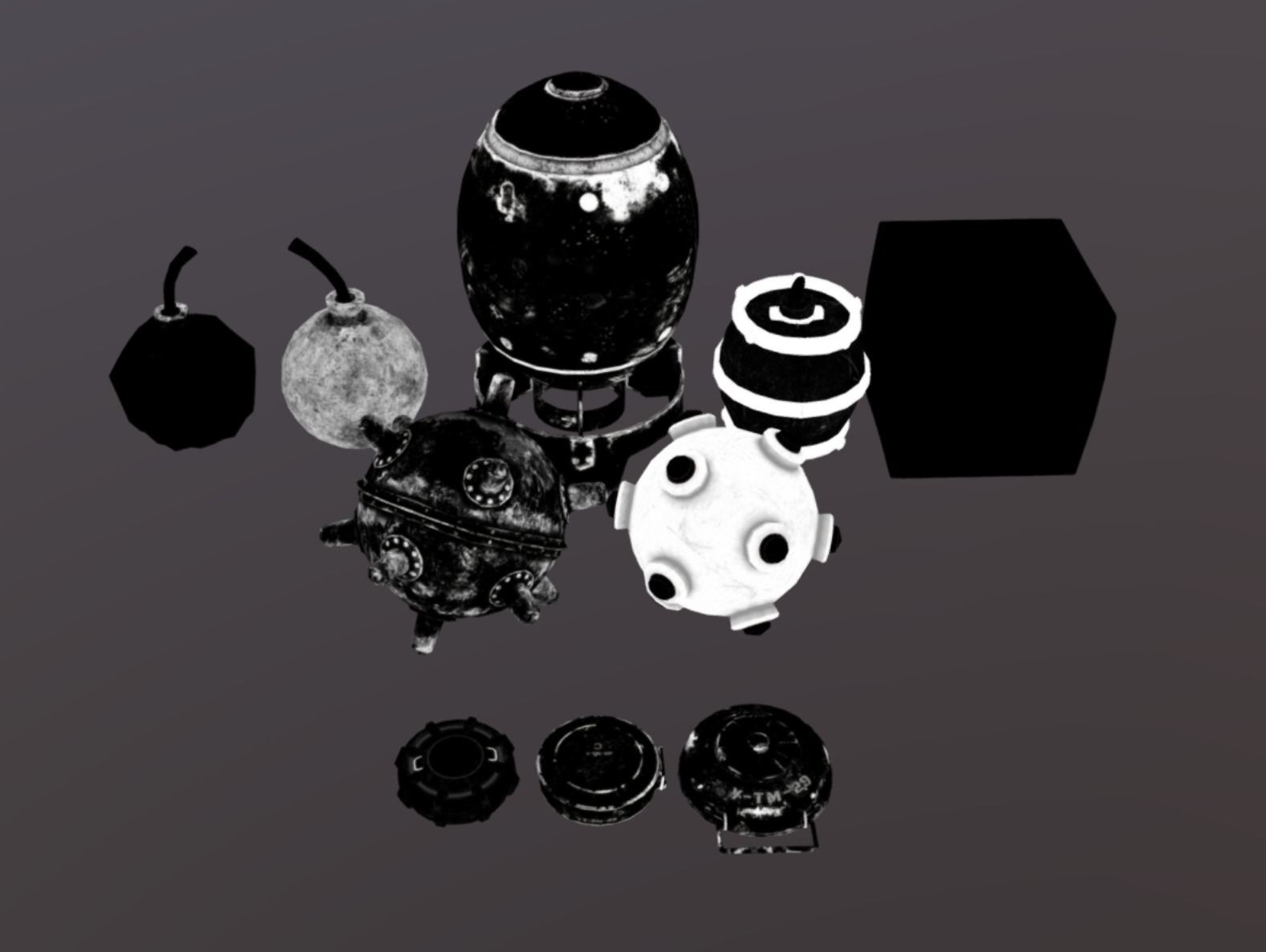 3D model Bomb Pack Volume1 VR / AR / low-poly | CGTrader
