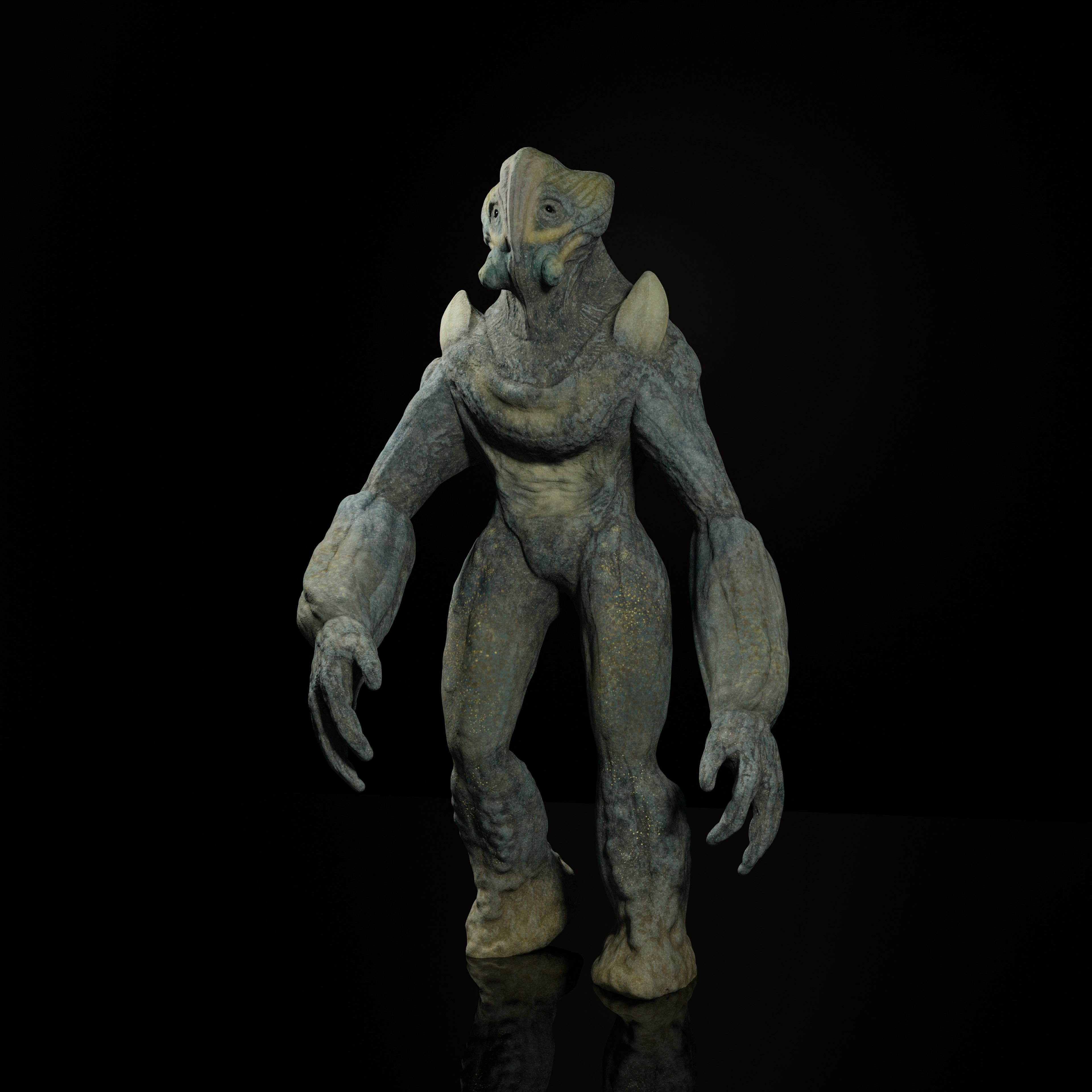 High detailed Creature Sculpture 3D model rigged | CGTrader