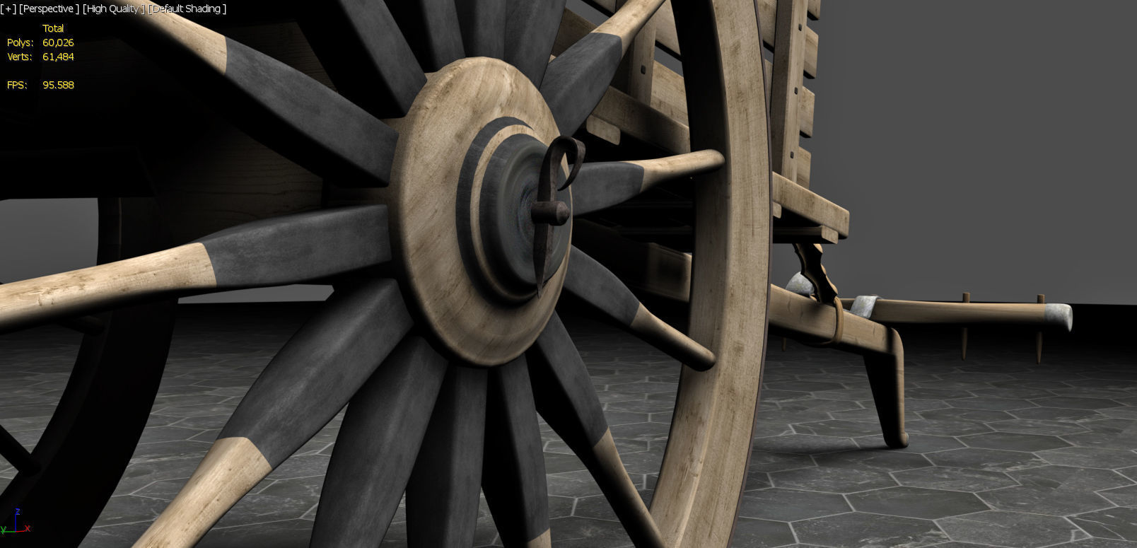 Indian Bullock Cart 3D model rigged | CGTrader