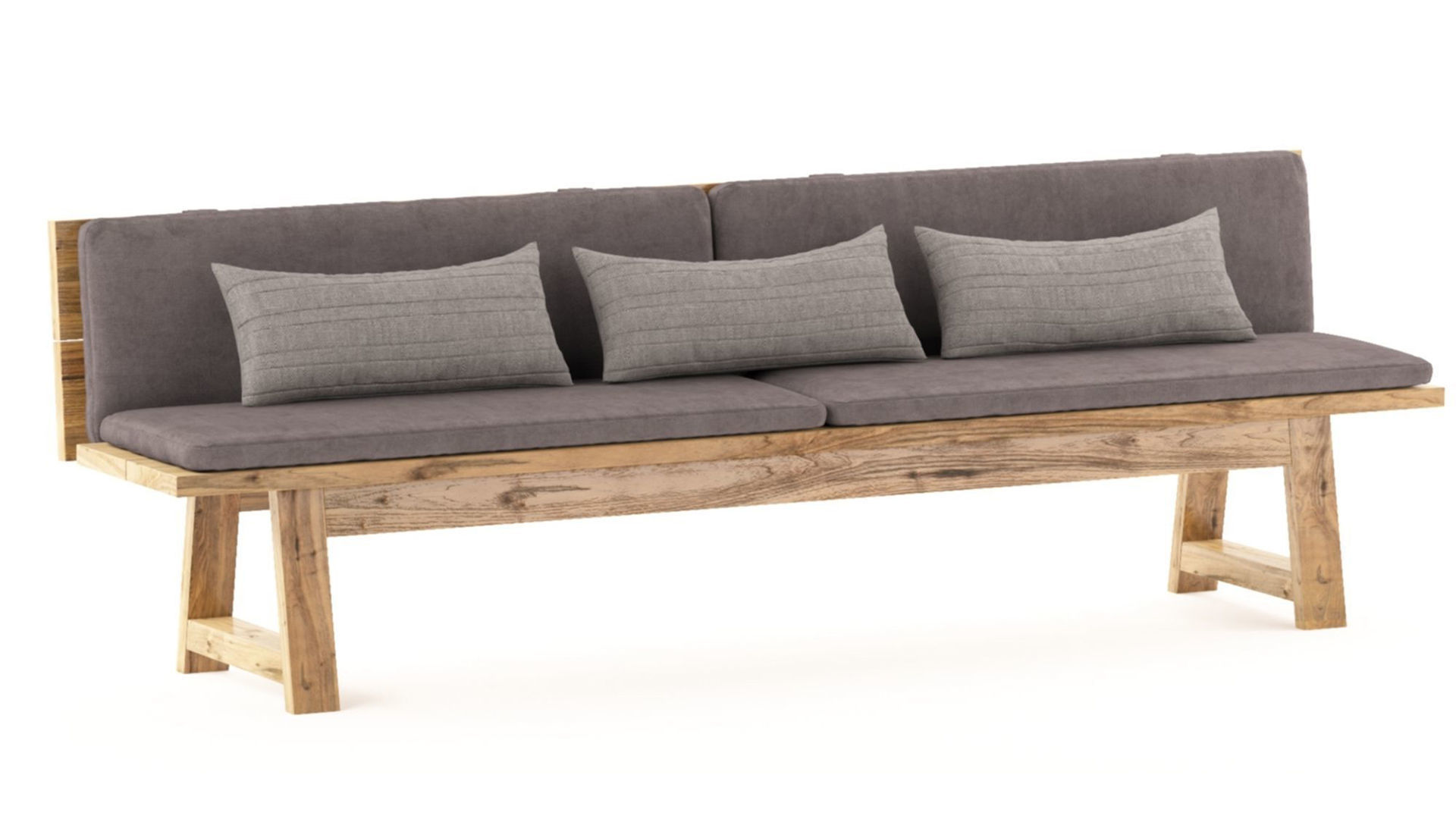 Wooden base modern sofa seating 3D model | CGTrader