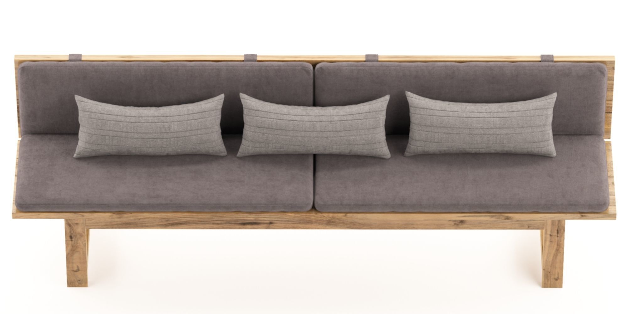 Wooden base modern sofa seating 3D model | CGTrader