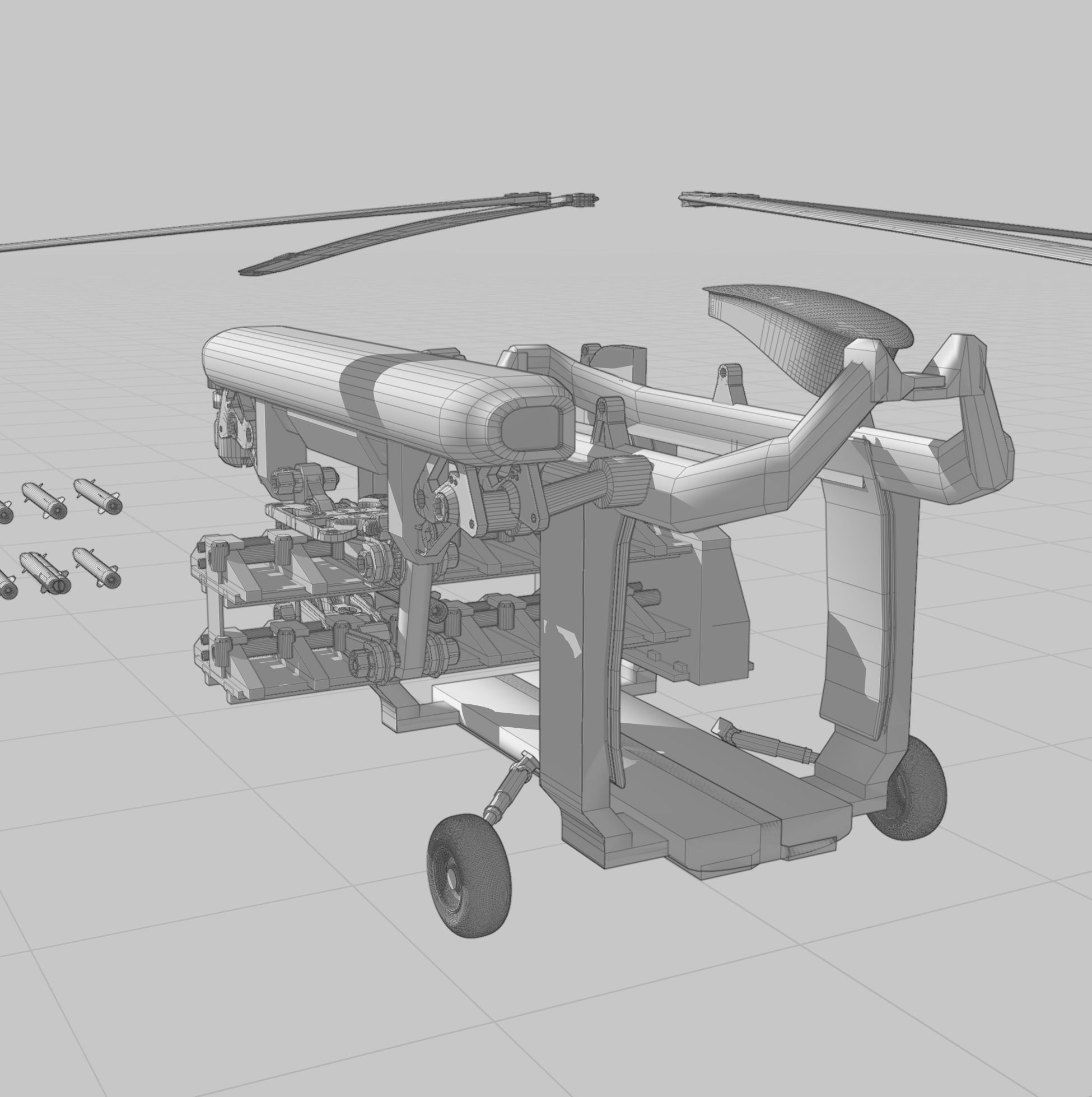 Helicopter Chain Launcher Module 3D model | CGTrader