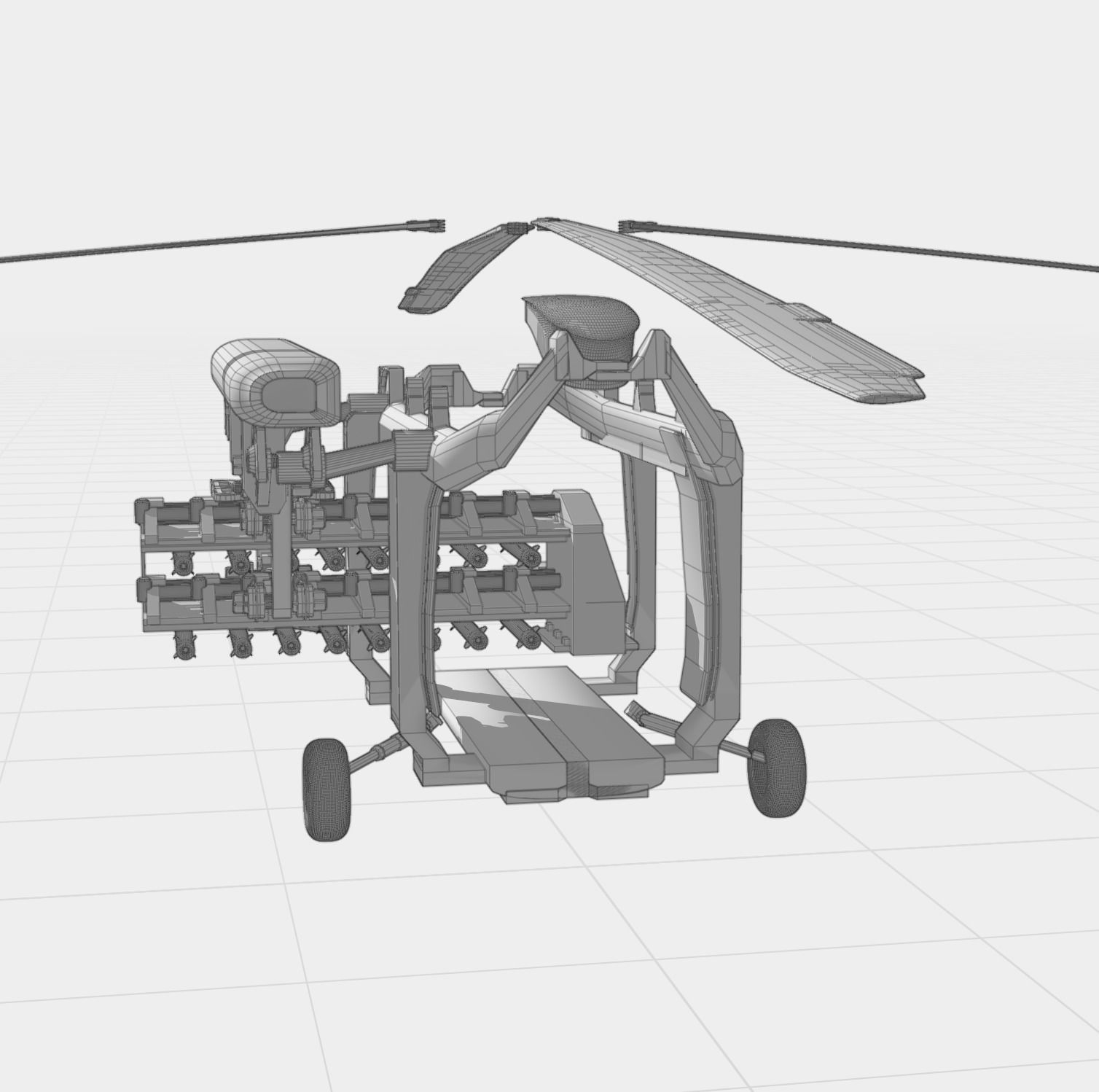 Helicopter Chain Launcher Module 3D model | CGTrader