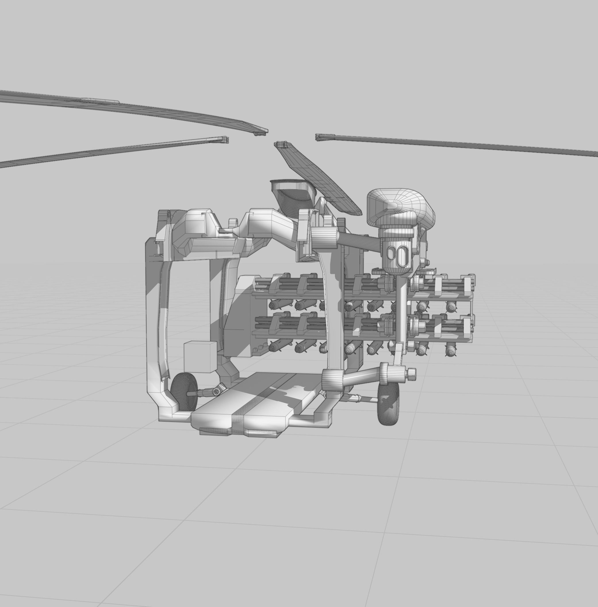 Helicopter Chain Launcher Module 3D model | CGTrader