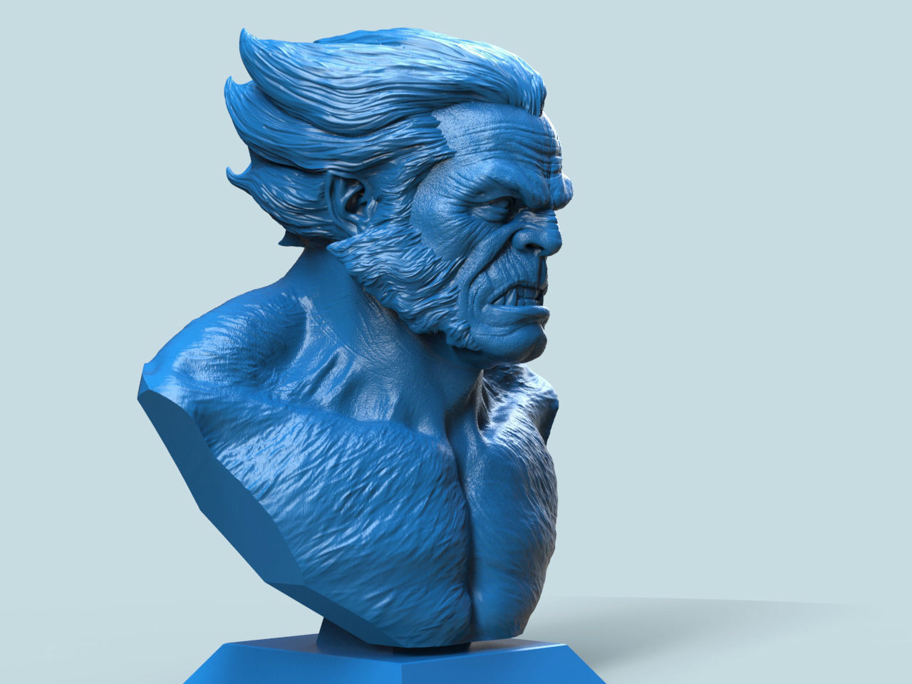 Beast Bust- XMEN 3D model 3D printable | CGTrader