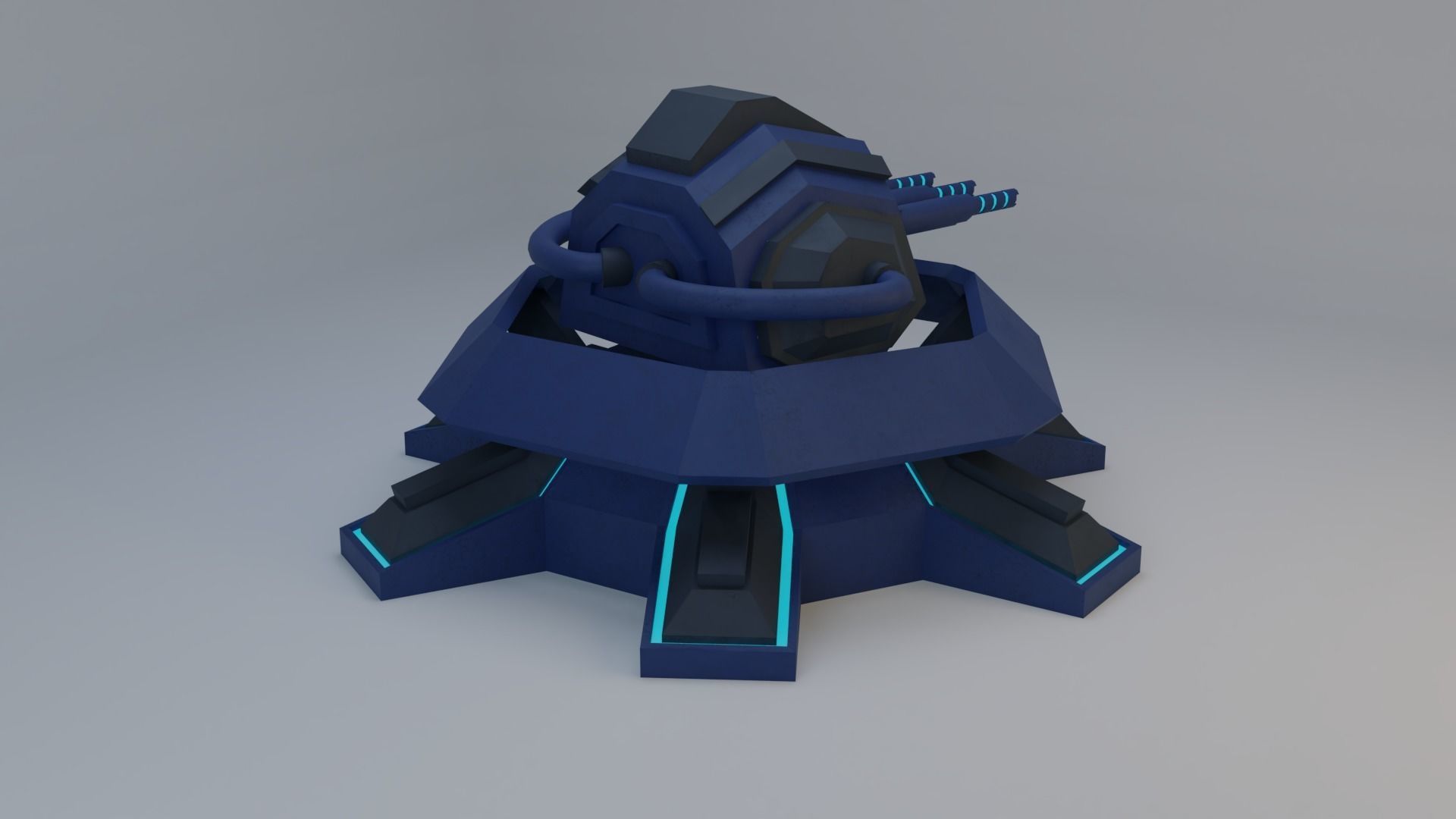 Sci-Fi Laser Turret free VR / AR / low-poly 3D model | CGTrader