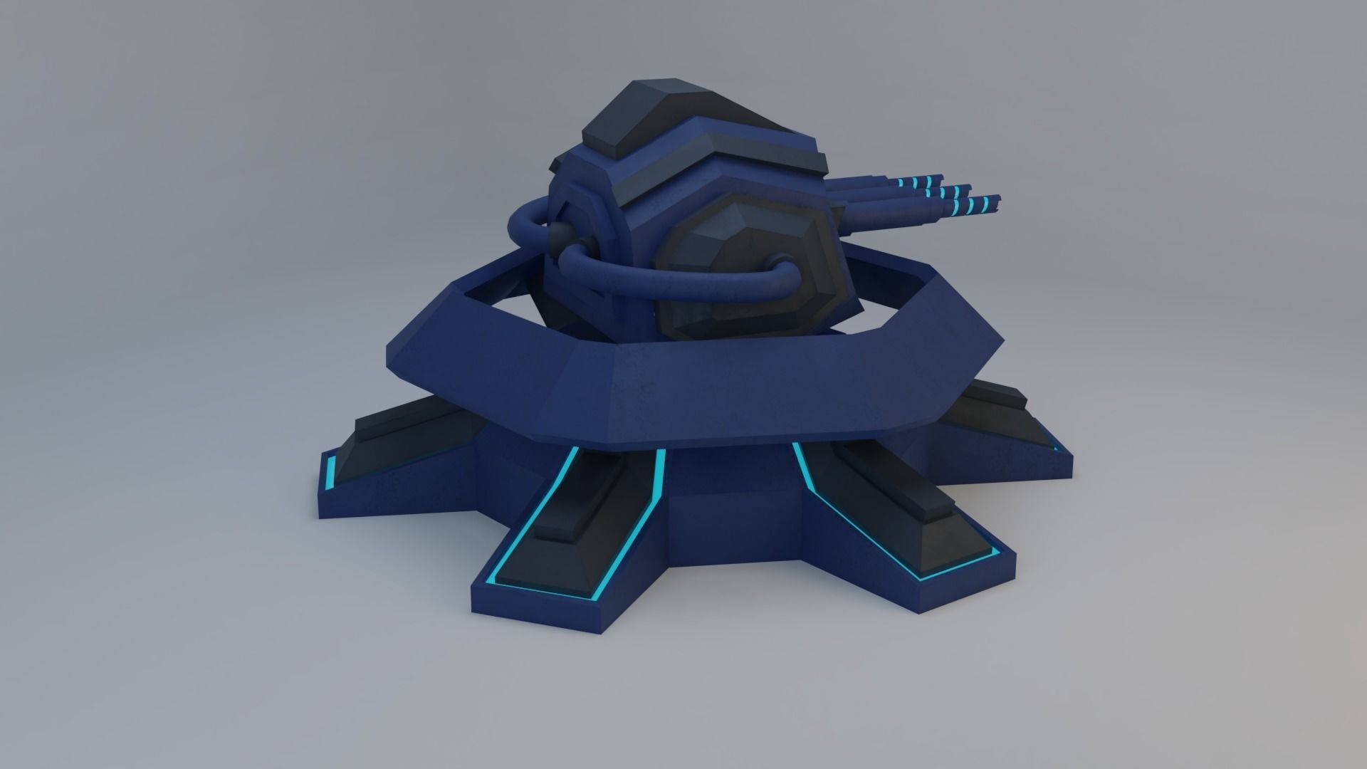 Sci-Fi Laser Turret free VR / AR / low-poly 3D model | CGTrader