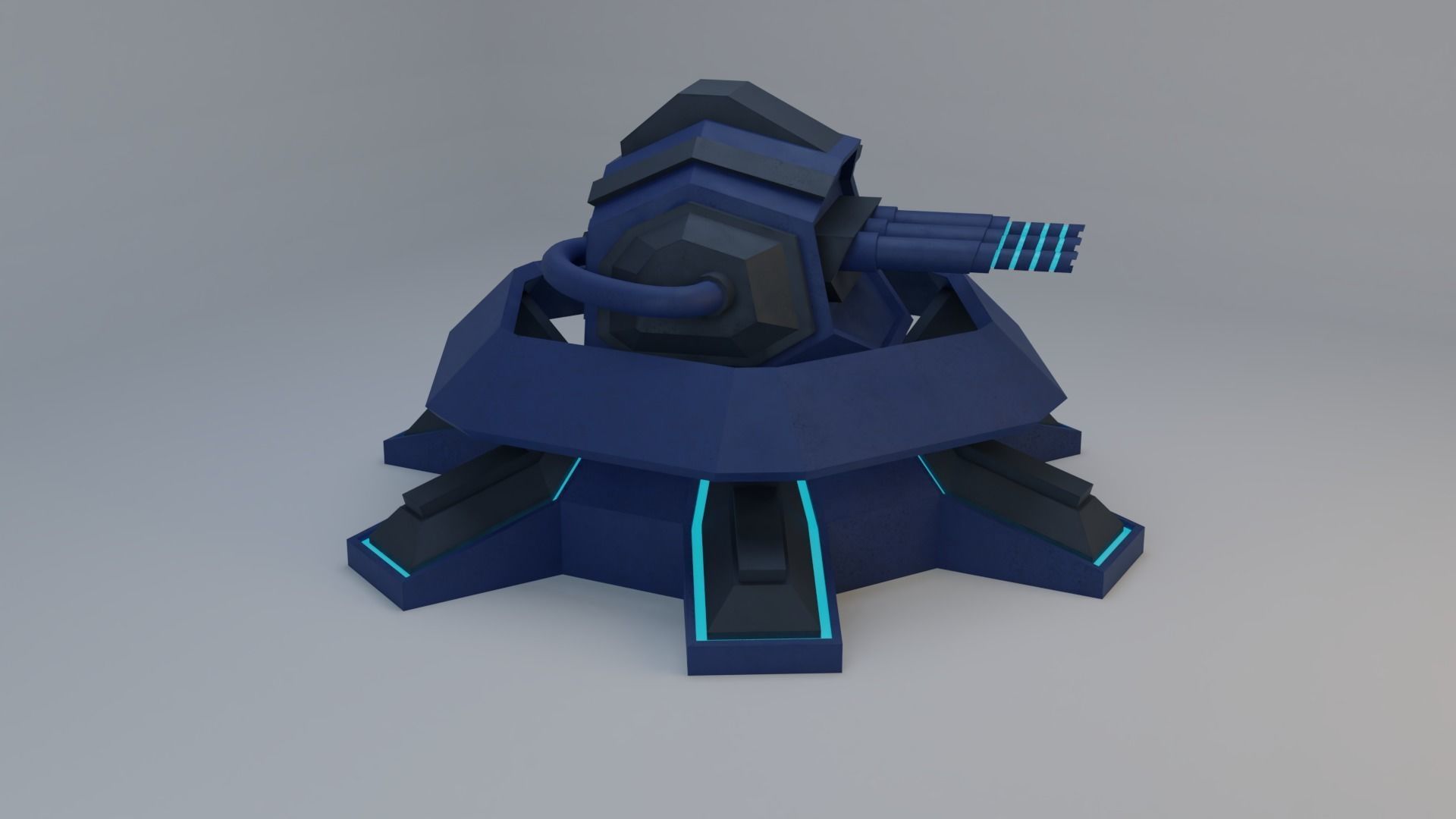 Sci-Fi Laser Turret free VR / AR / low-poly 3D model | CGTrader