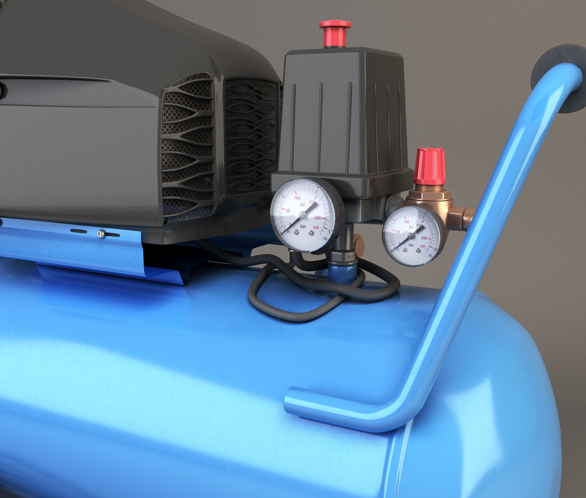 3D model air compressor VR / AR / low-poly | CGTrader