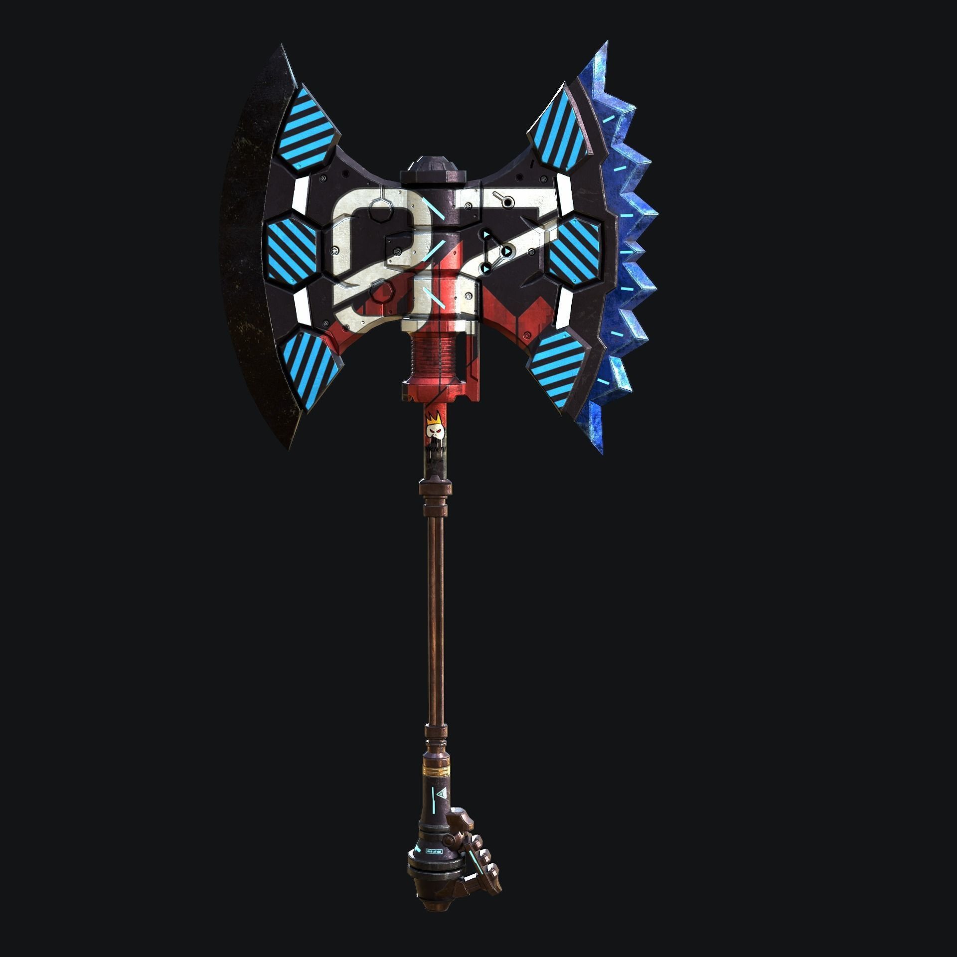 3D model Sci-Fi Axe V2 VR / AR / low-poly | CGTrader