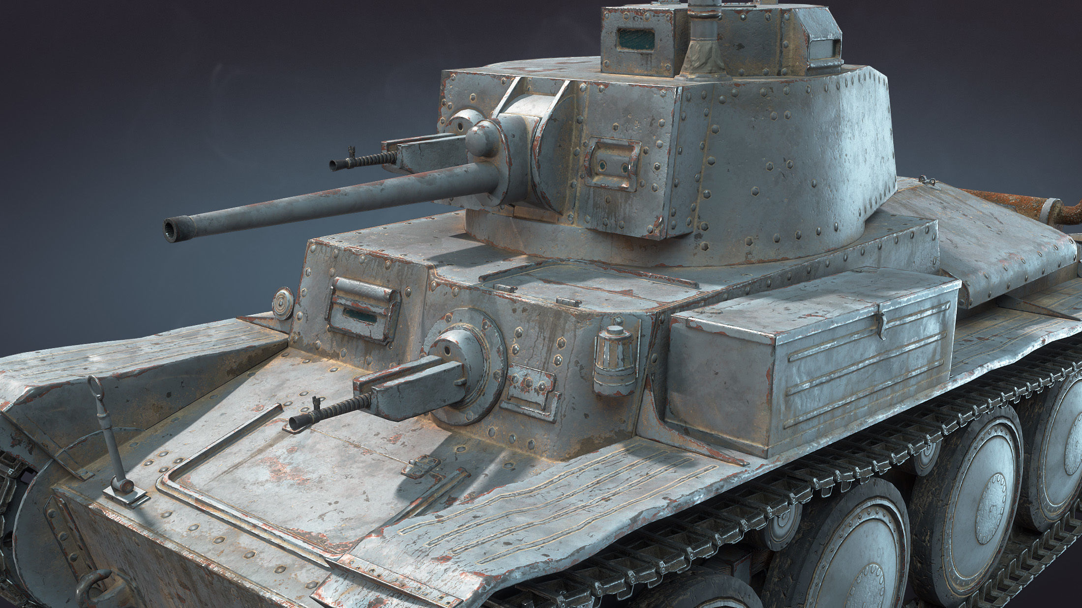 3D model Tank PzKpfw 38t or LT vz38 VR / AR / low-poly | CGTrader