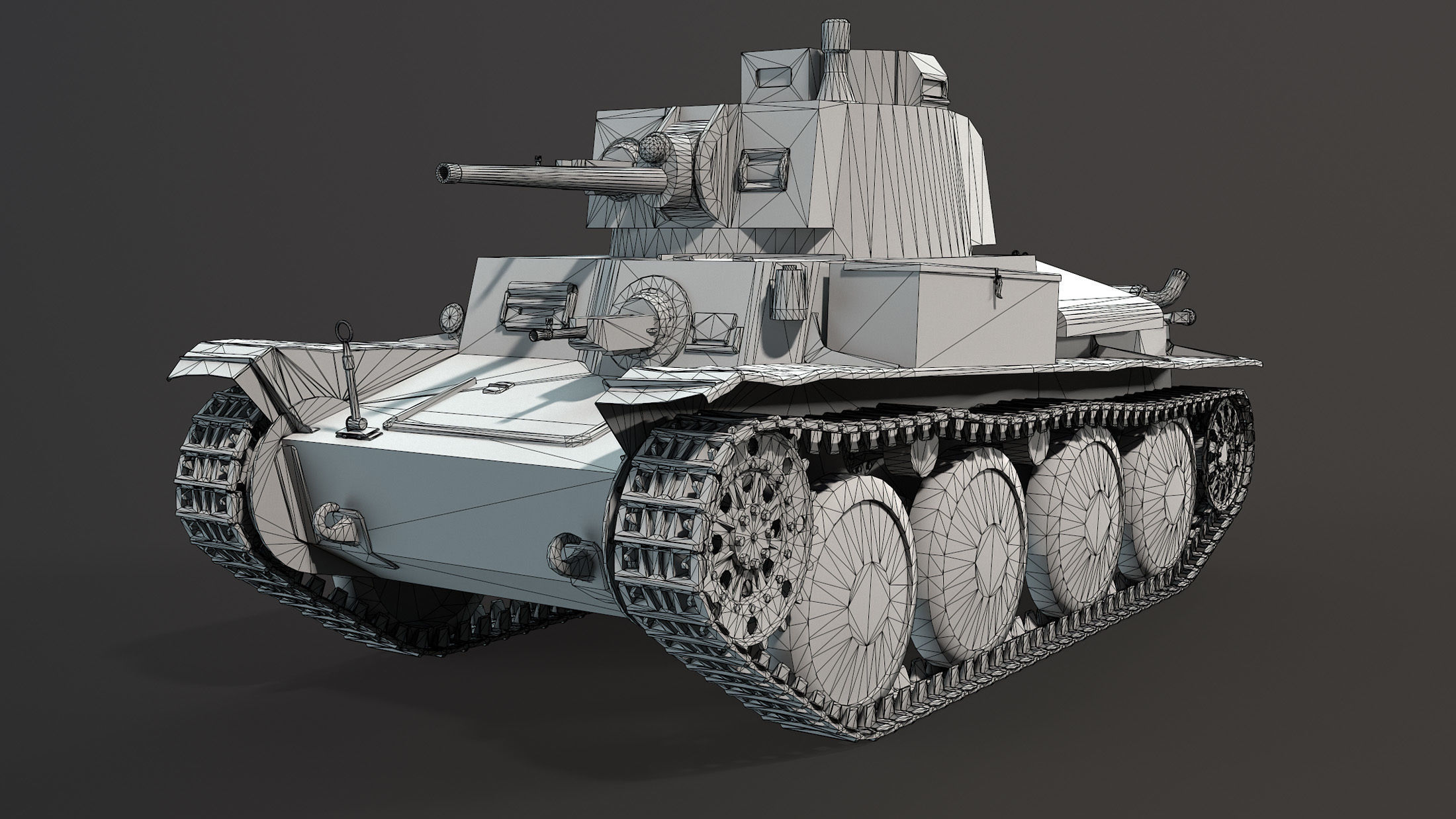 3D model Tank PzKpfw 38t or LT vz38 VR / AR / low-poly | CGTrader