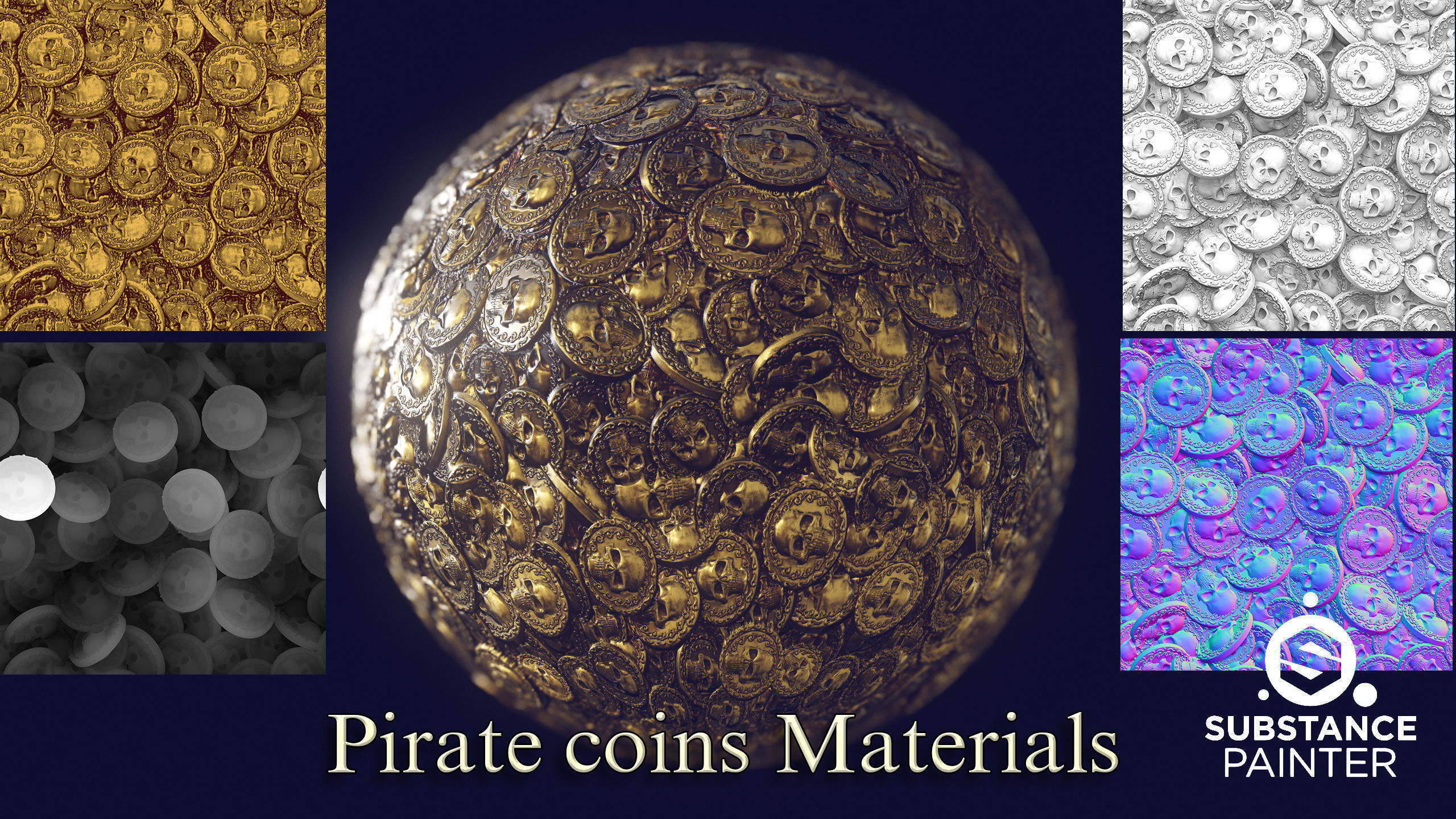 Pirate coins Materials Texture | CGTrader