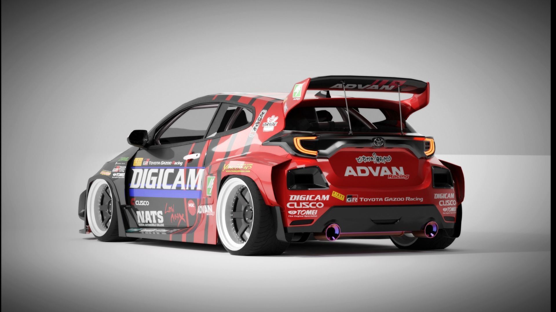 3D model 2021 Toyota GR Yaris Rocket Bunny - ADVAN VR / AR / low-poly ...