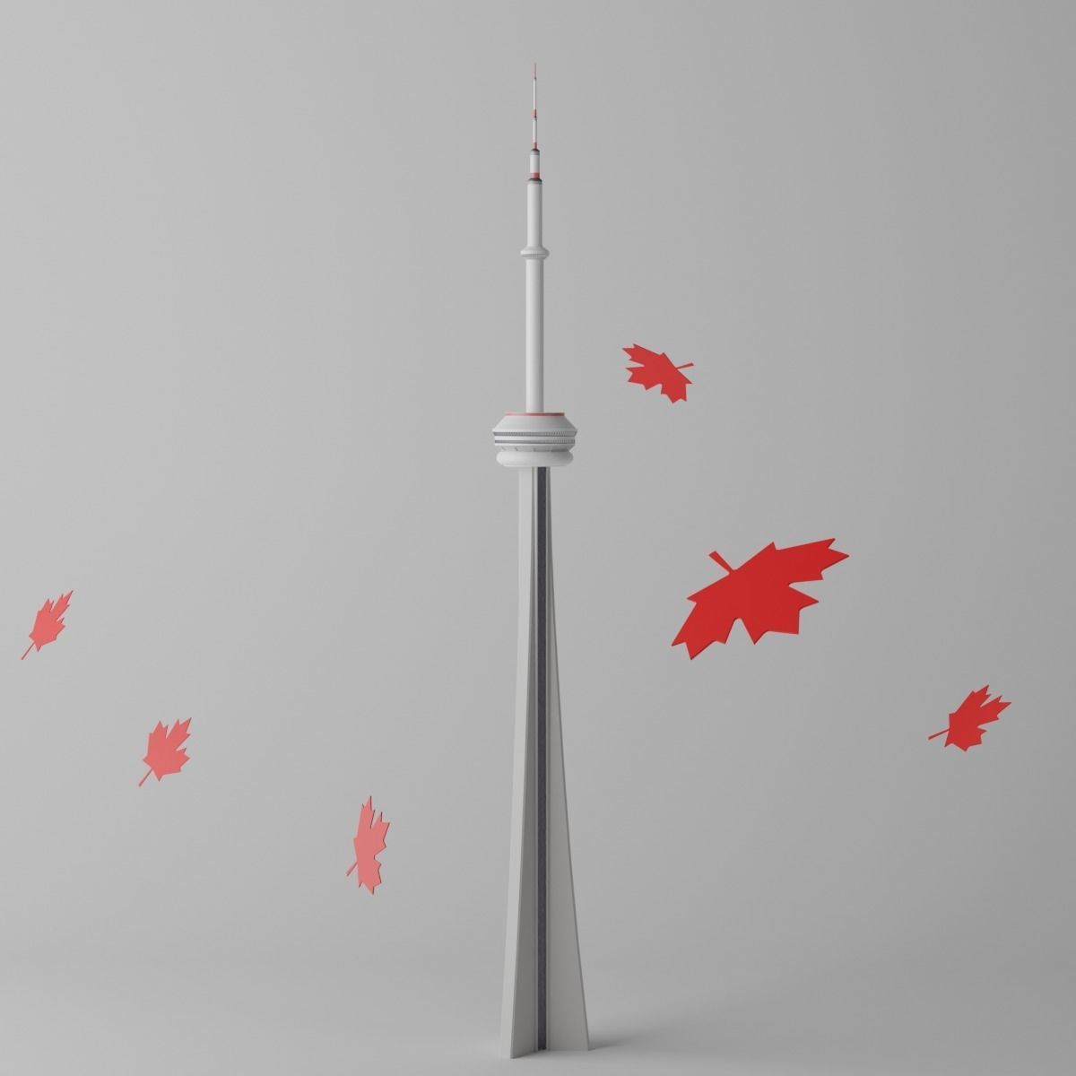 3D model Lovely CN Tower Toronto VR / AR / low-poly | CGTrader