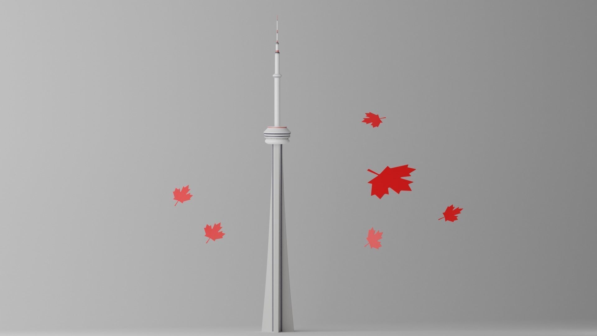 3D model Lovely CN Tower Toronto VR / AR / low-poly | CGTrader