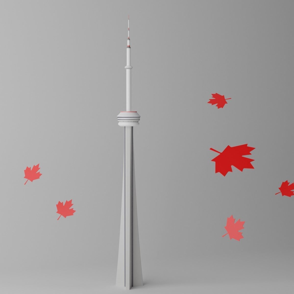 3D model Lovely CN Tower Toronto VR / AR / low-poly | CGTrader