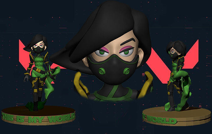 Viper Valorant for 3D print free 3D model 3D printable | CGTrader