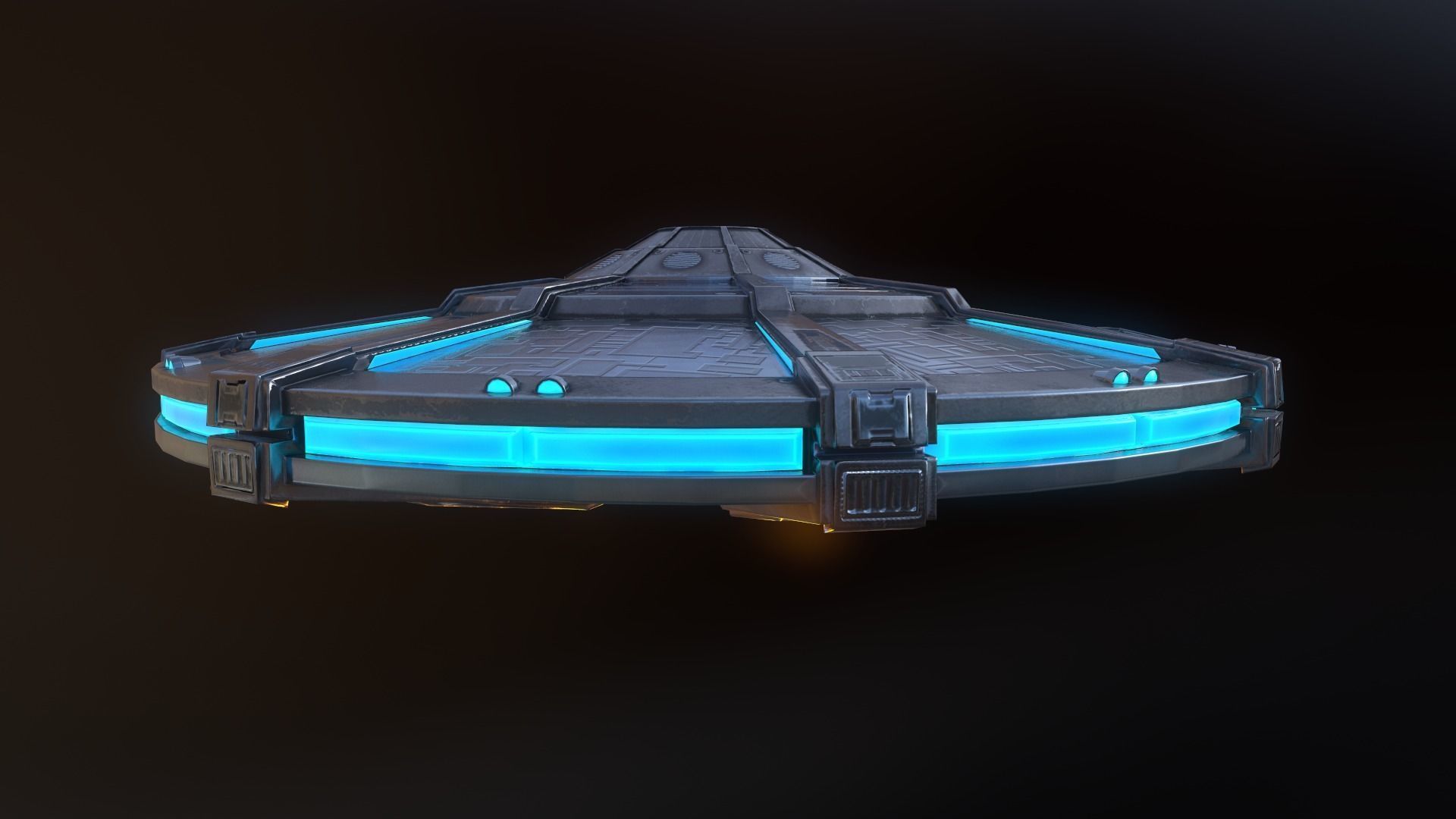 3D model UFO 3d models Game UE4 Unity PBR Substance Painter Projekt VR ...