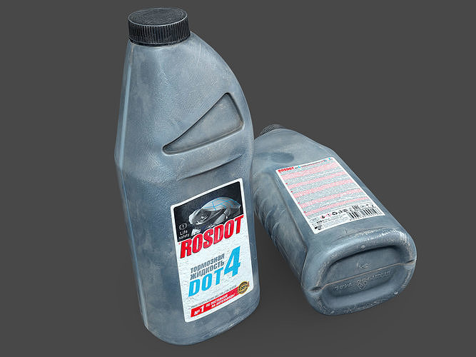 Brake Fluid Bottle 3D model | CGTrader