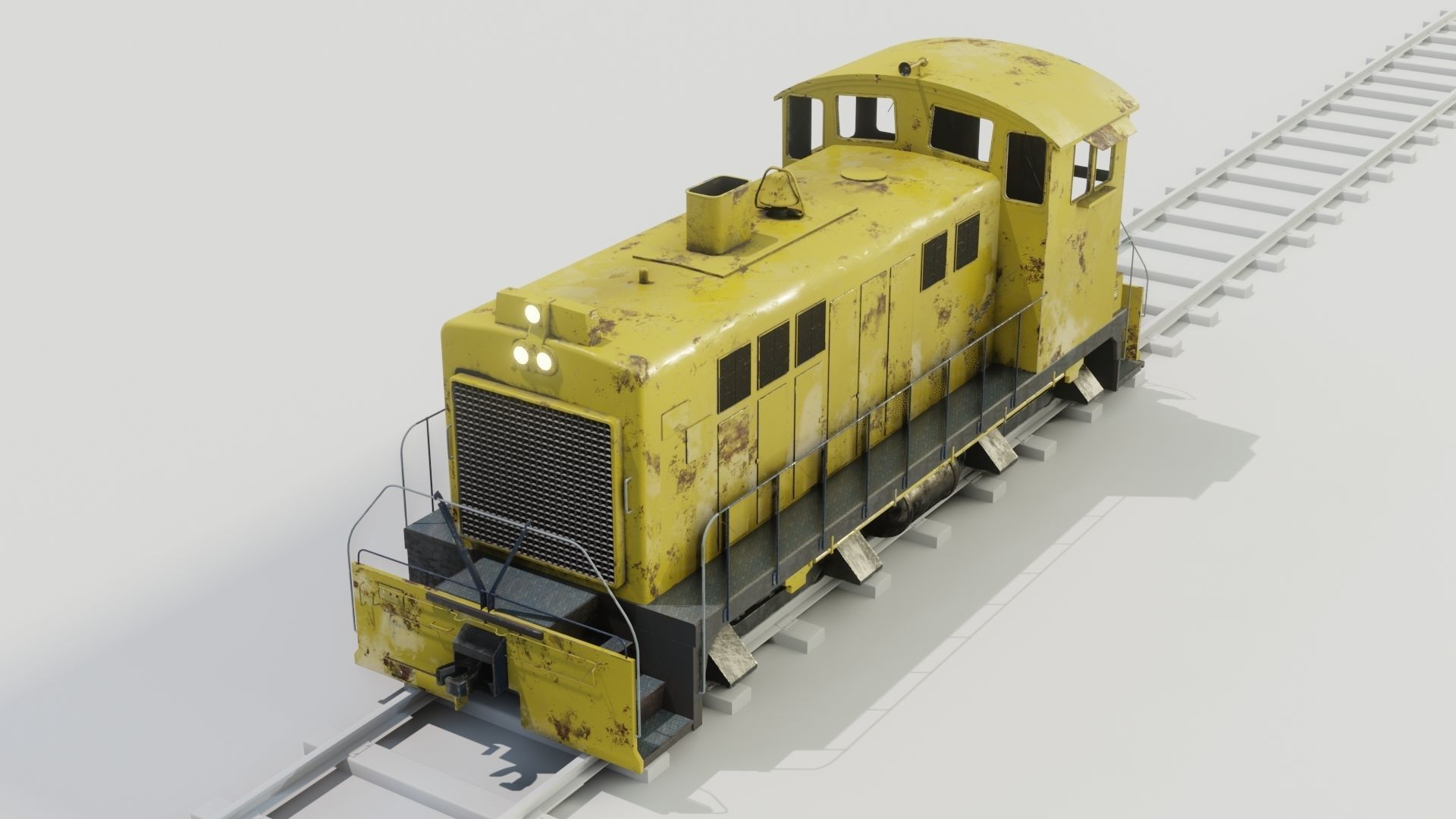 3D model Diesel locomotive 3D model textures PBR VR / AR / low-poly ...