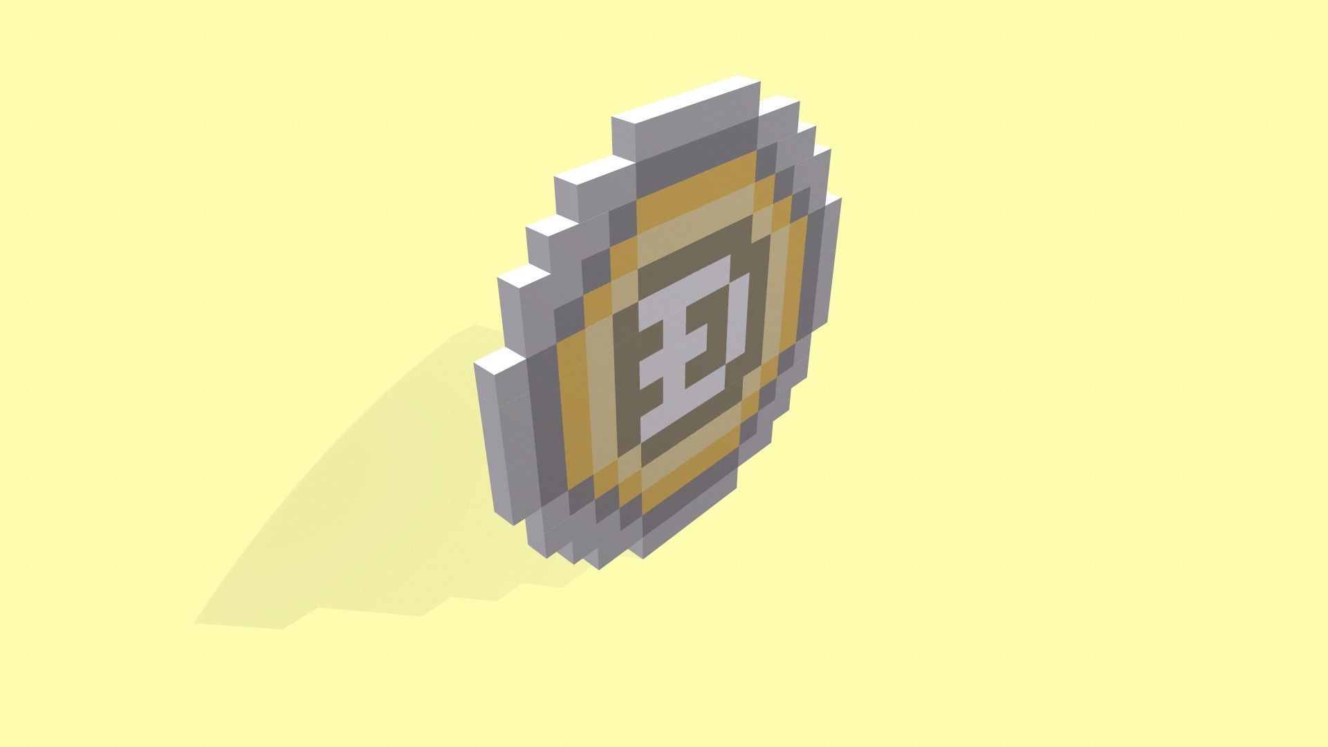 Dogecoin pixel art minecraft coin 3D model | CGTrader