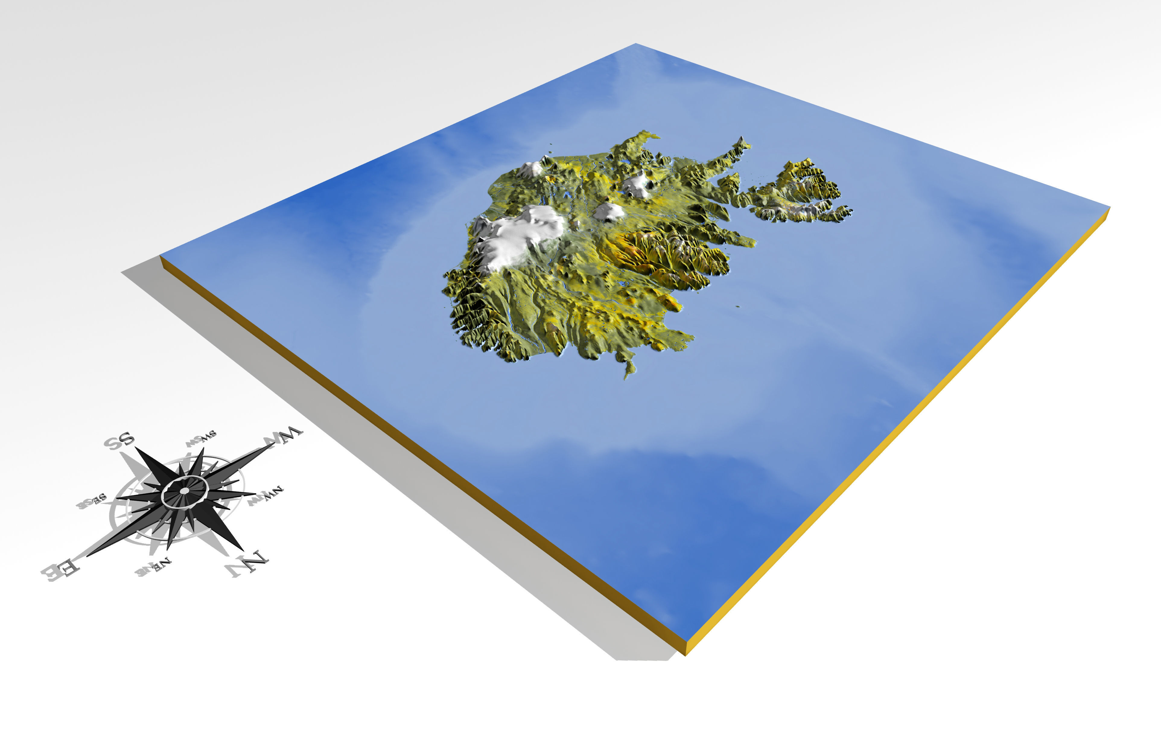 Iceland High resolution 3D relief maps 3D model | CGTrader