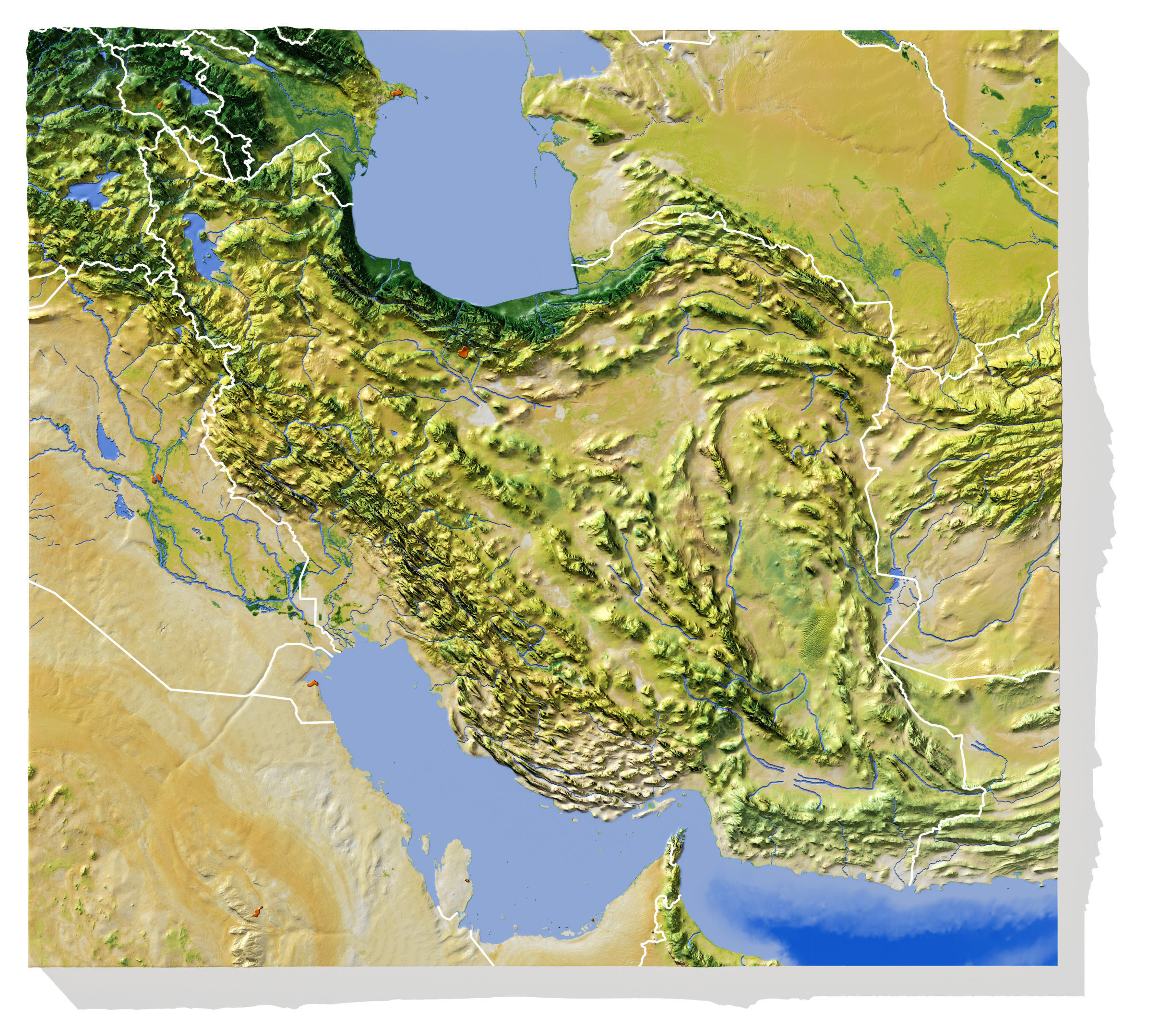 Iran High resolution 3D relief maps 3D model | CGTrader
