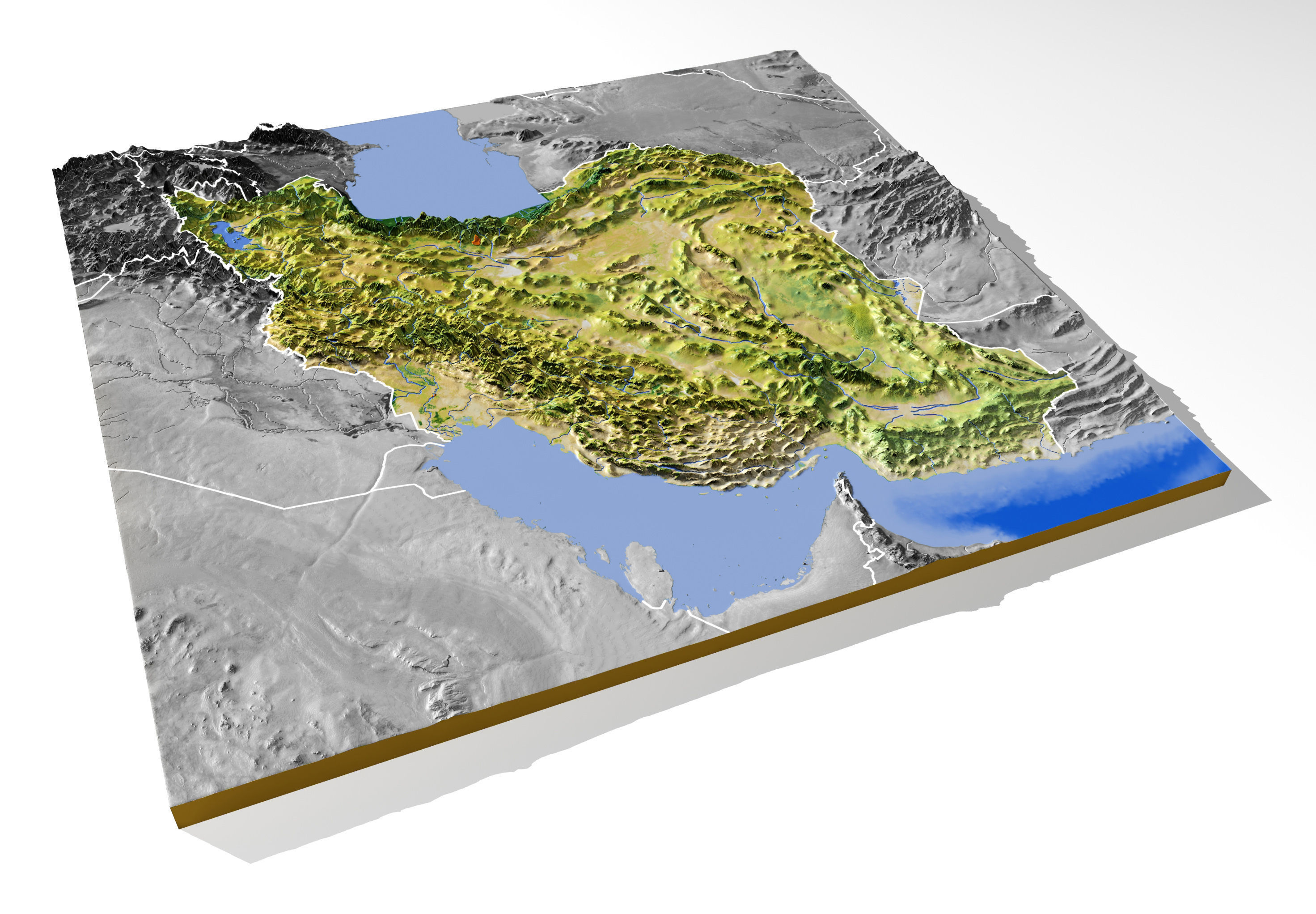 Iran High resolution 3D relief maps 3D model | CGTrader
