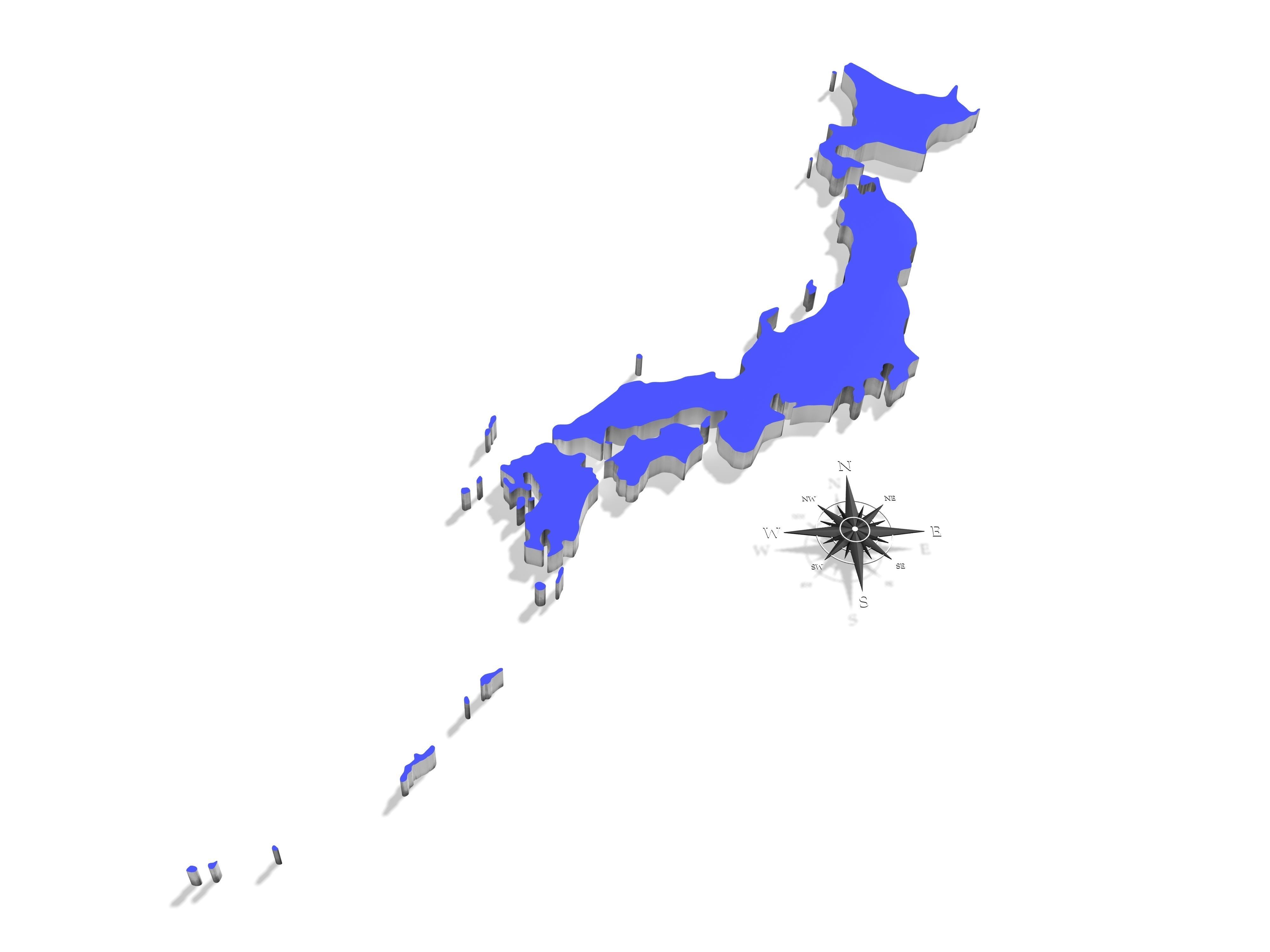 Japan High resolution 3D relief maps 3D model | CGTrader