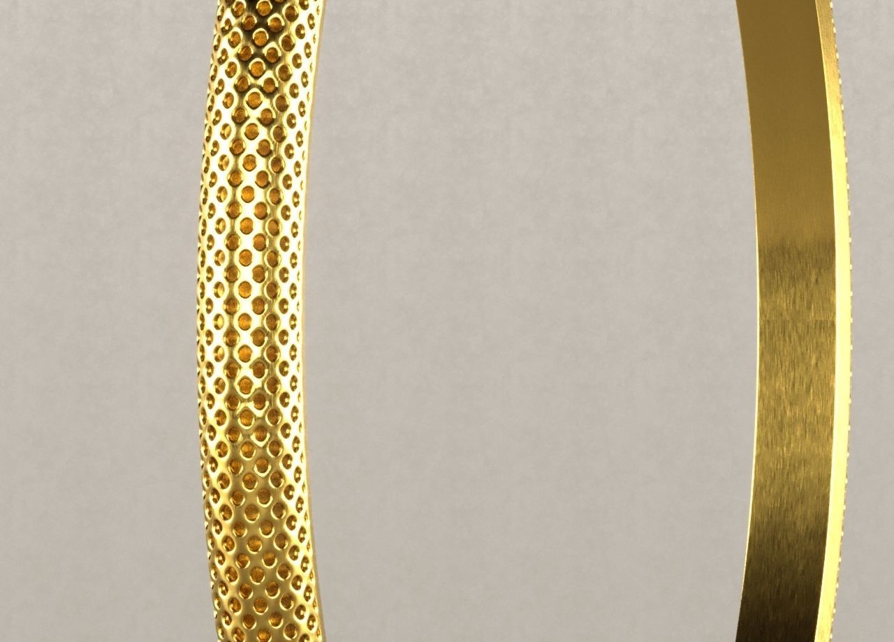 Gold bangles 3D model high poly 3D model | CGTrader