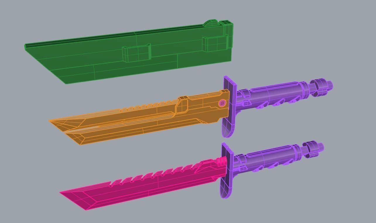 Boba Fett vibroblade dagger from mythos 3d print model 3D model 3D ...