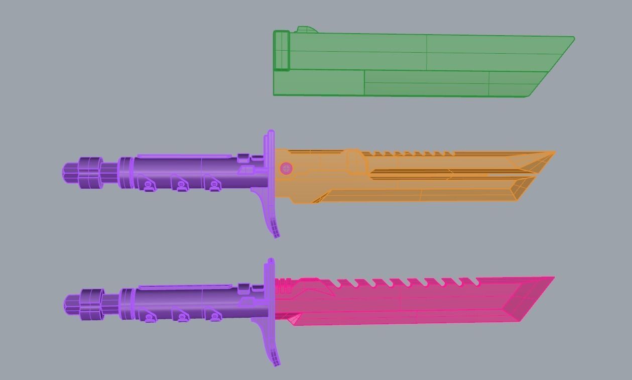 Boba Fett vibroblade dagger from mythos 3d print model 3D model 3D ...