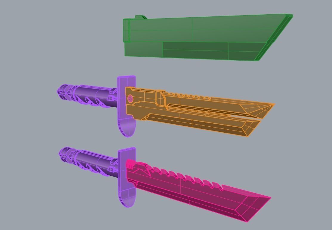 Boba Fett vibroblade dagger from mythos 3d print model 3D model 3D ...