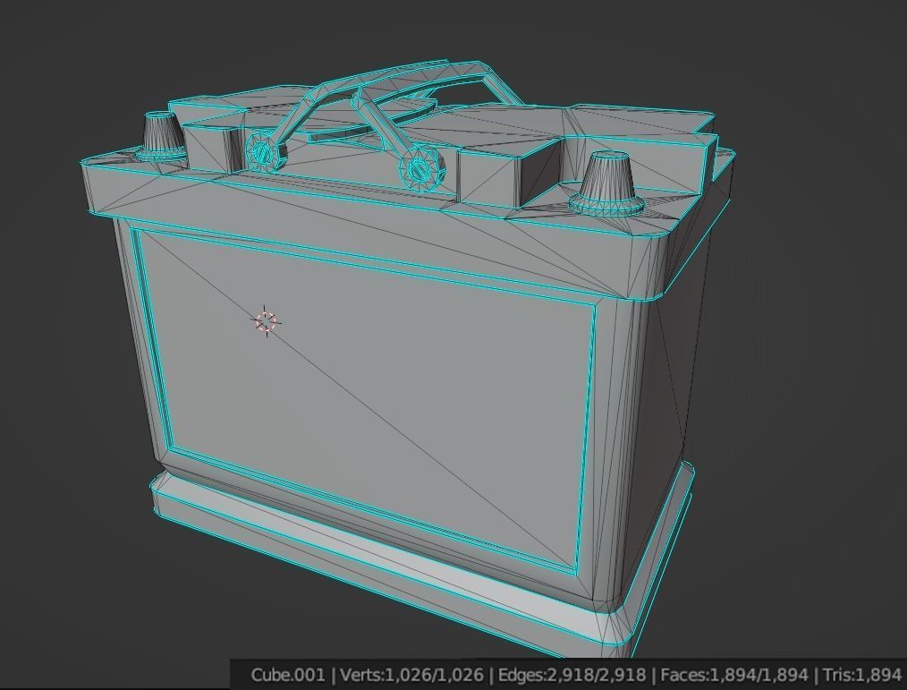 3D model LOW POLY Car Battery 3D model VR / AR / low-poly | CGTrader