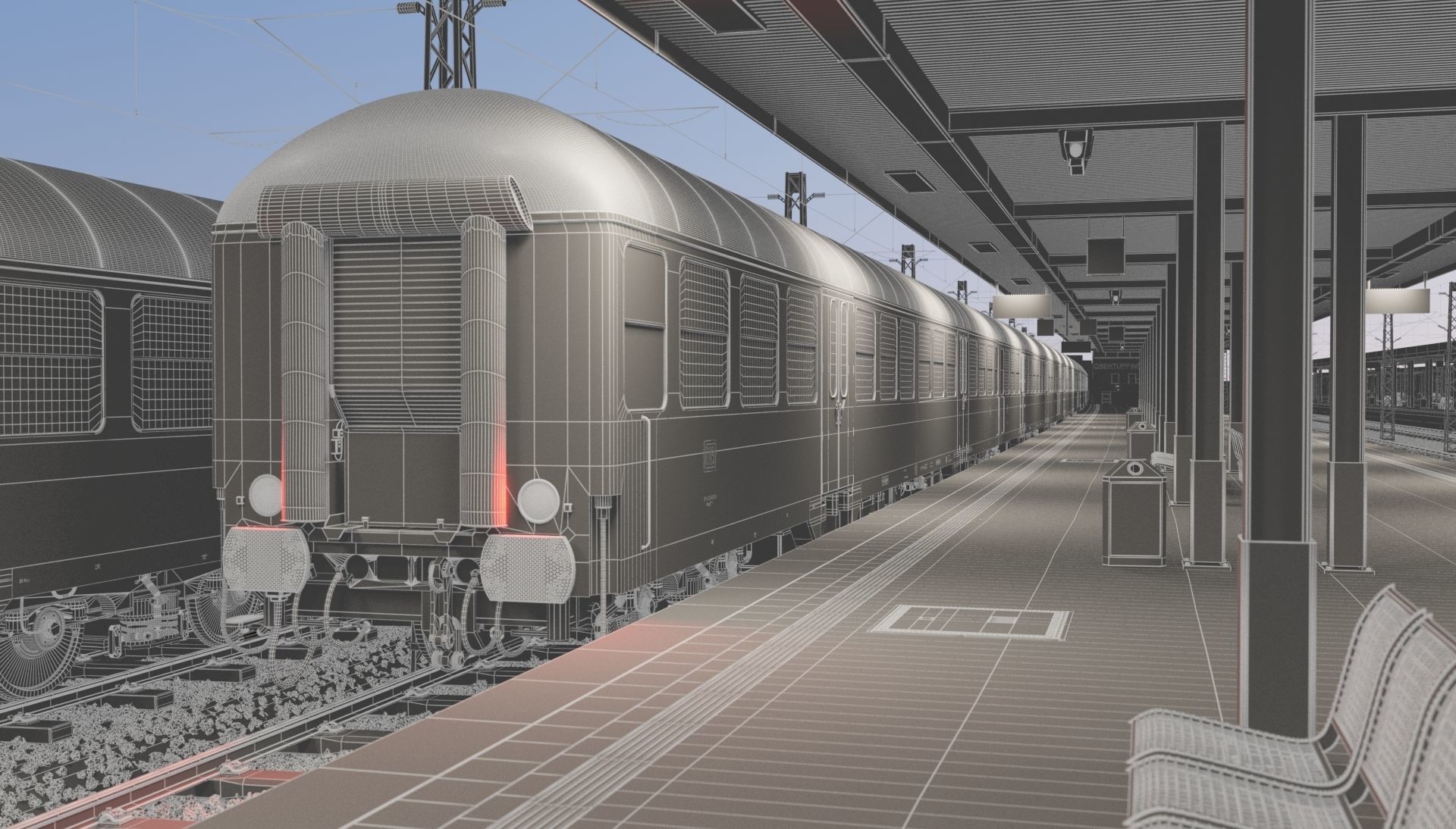 Classic German Train Wagon 3D model | CGTrader