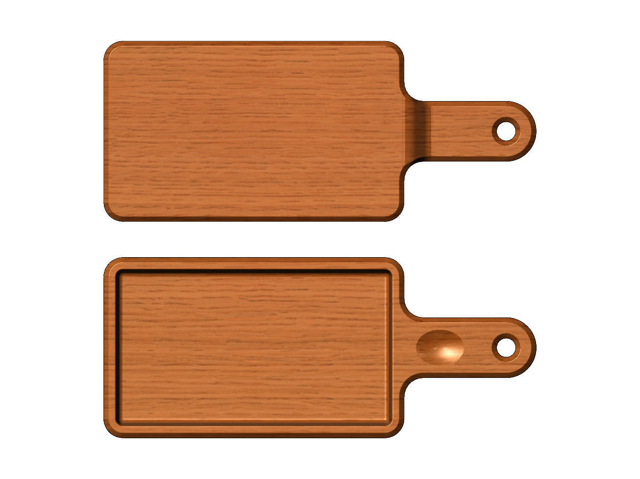 Rectangular serving bowl with handle 3D model 3D printable | CGTrader