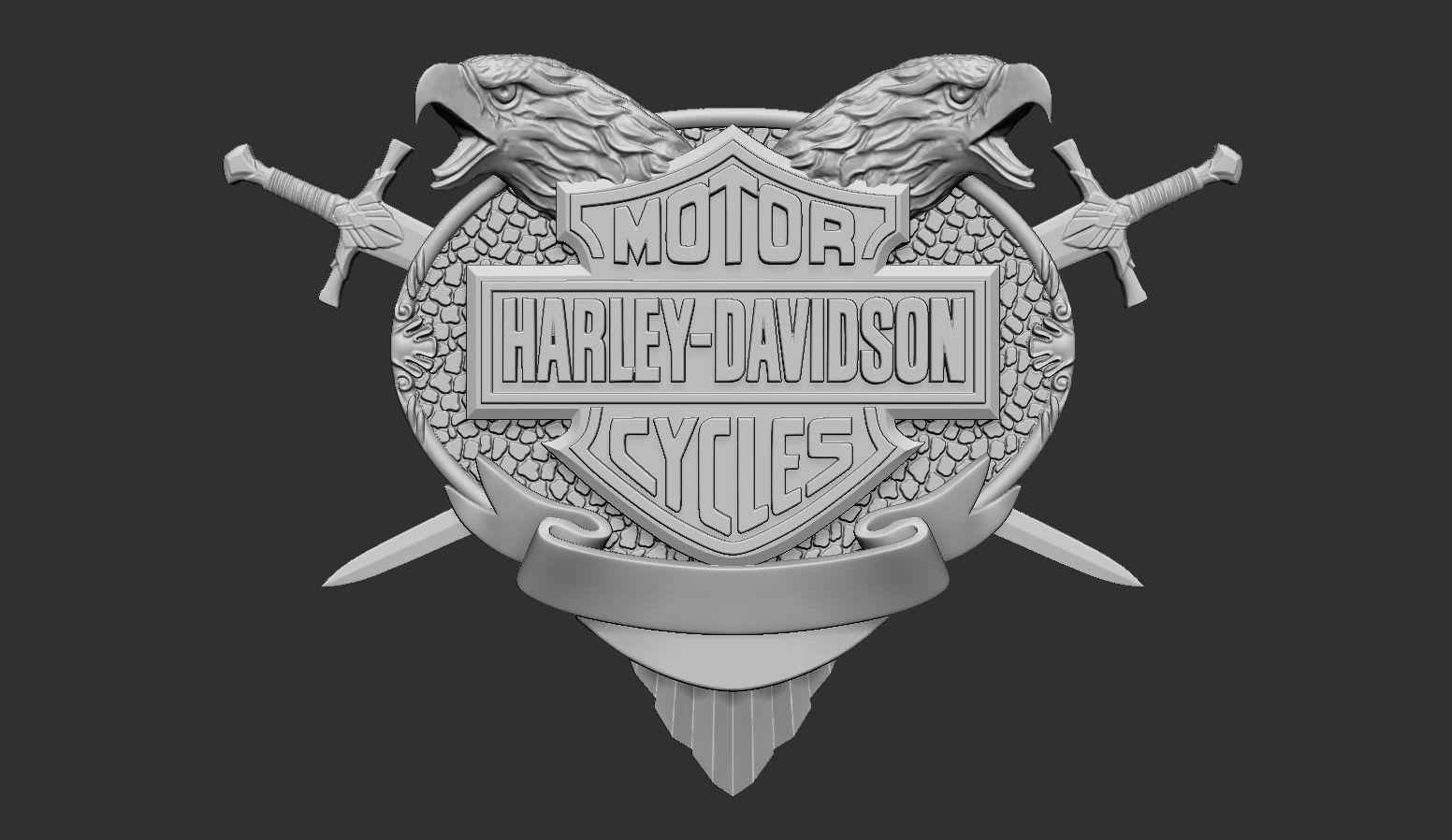 Harley Davidson Bas Relief stl model for cnc and 3d printer 3D model 3D ...