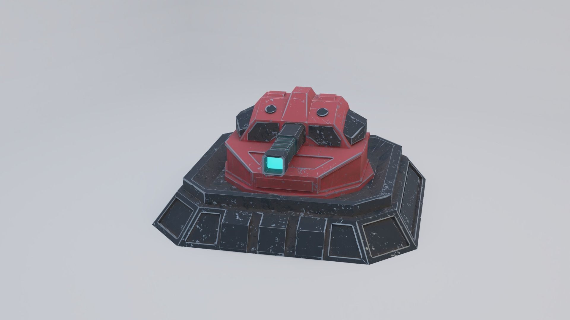Sci-Fi Laser Turret free VR / AR / low-poly 3D model | CGTrader