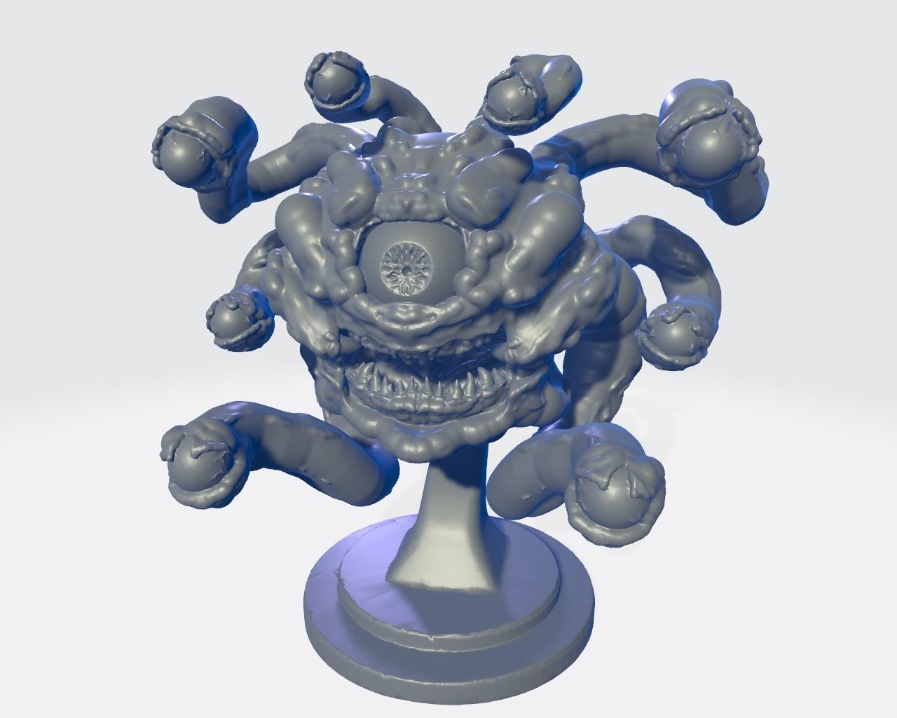 Beholder monster with claws and teeth 3D model 3D printable | CGTrader
