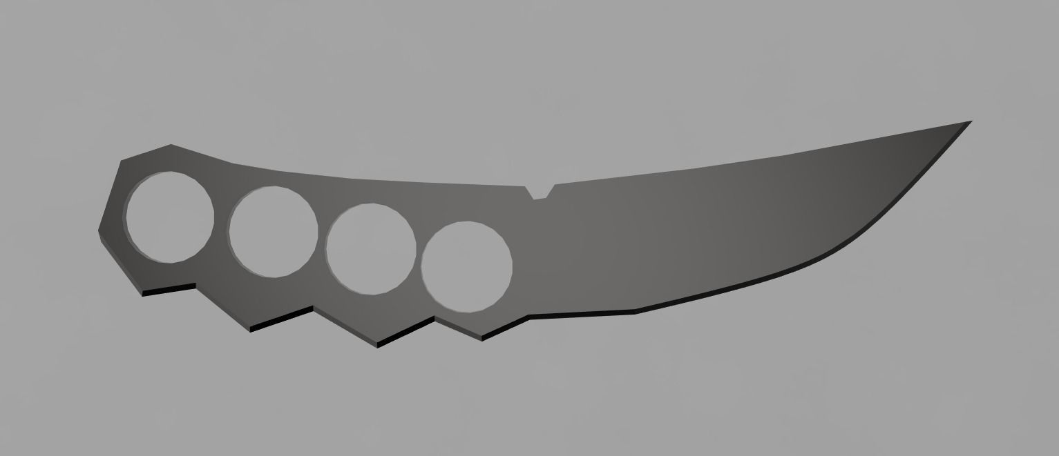 Asuma Chakra Blade 3D model | CGTrader