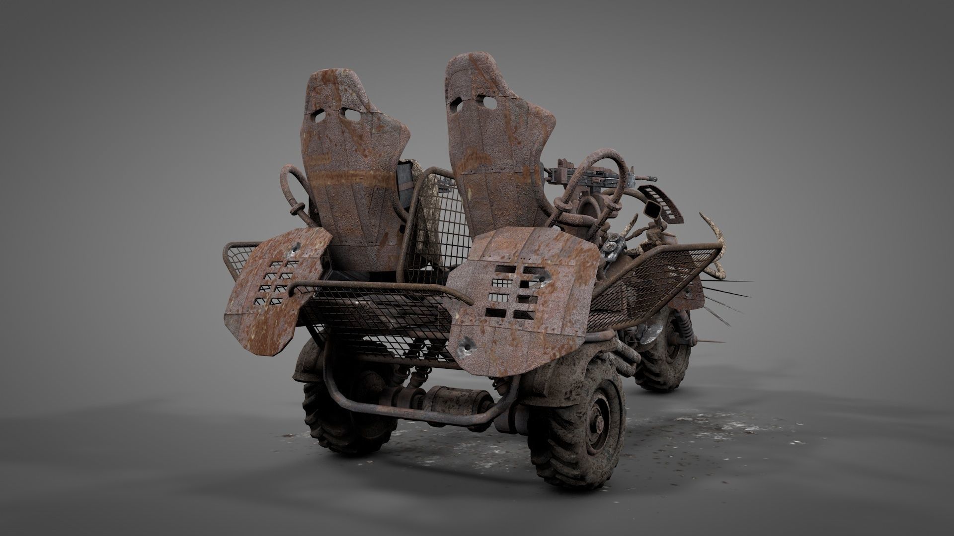 Post Apocalyptic Survival Bike 3D model | CGTrader