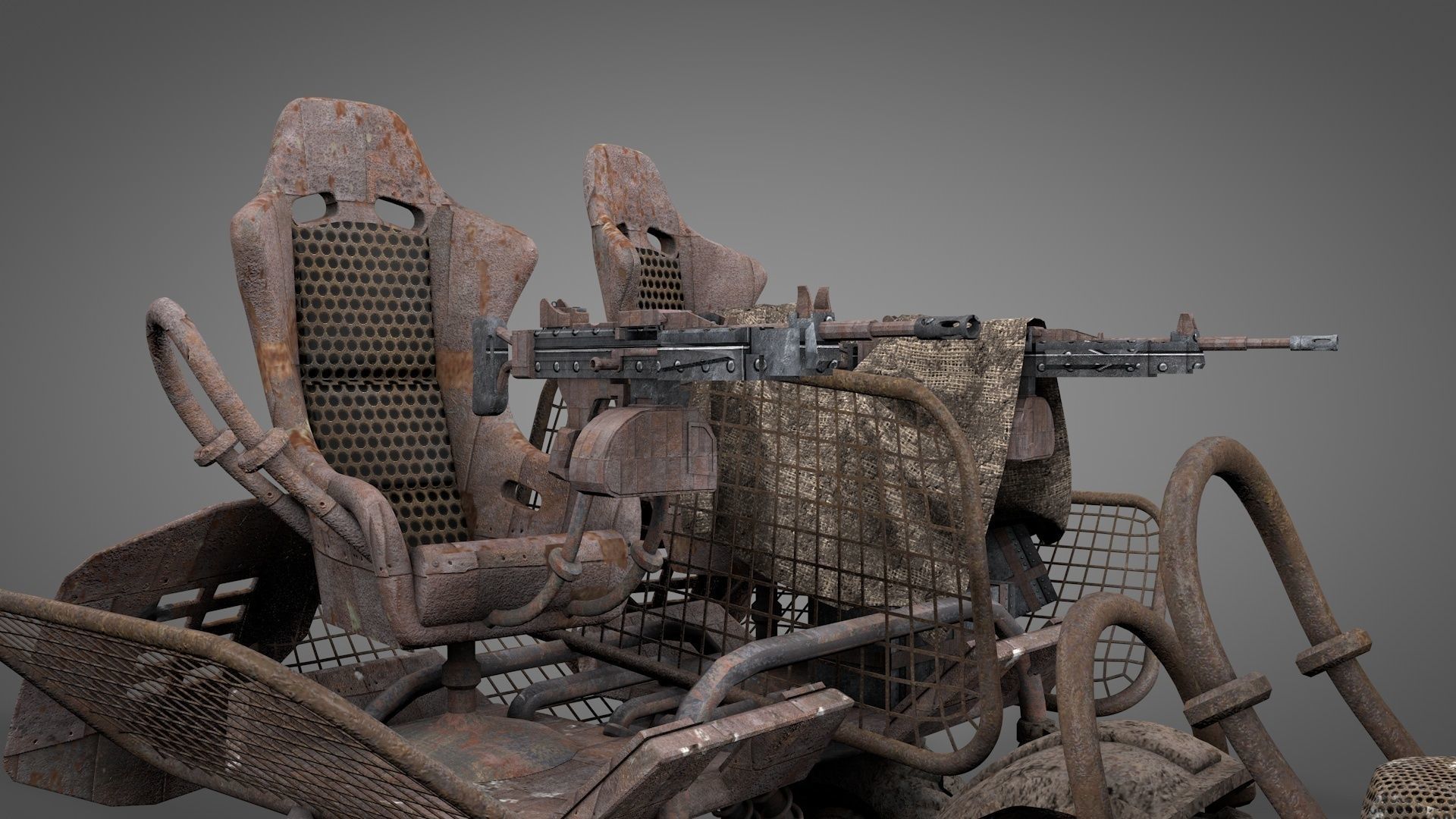 Post Apocalyptic Survival Bike 3D model | CGTrader