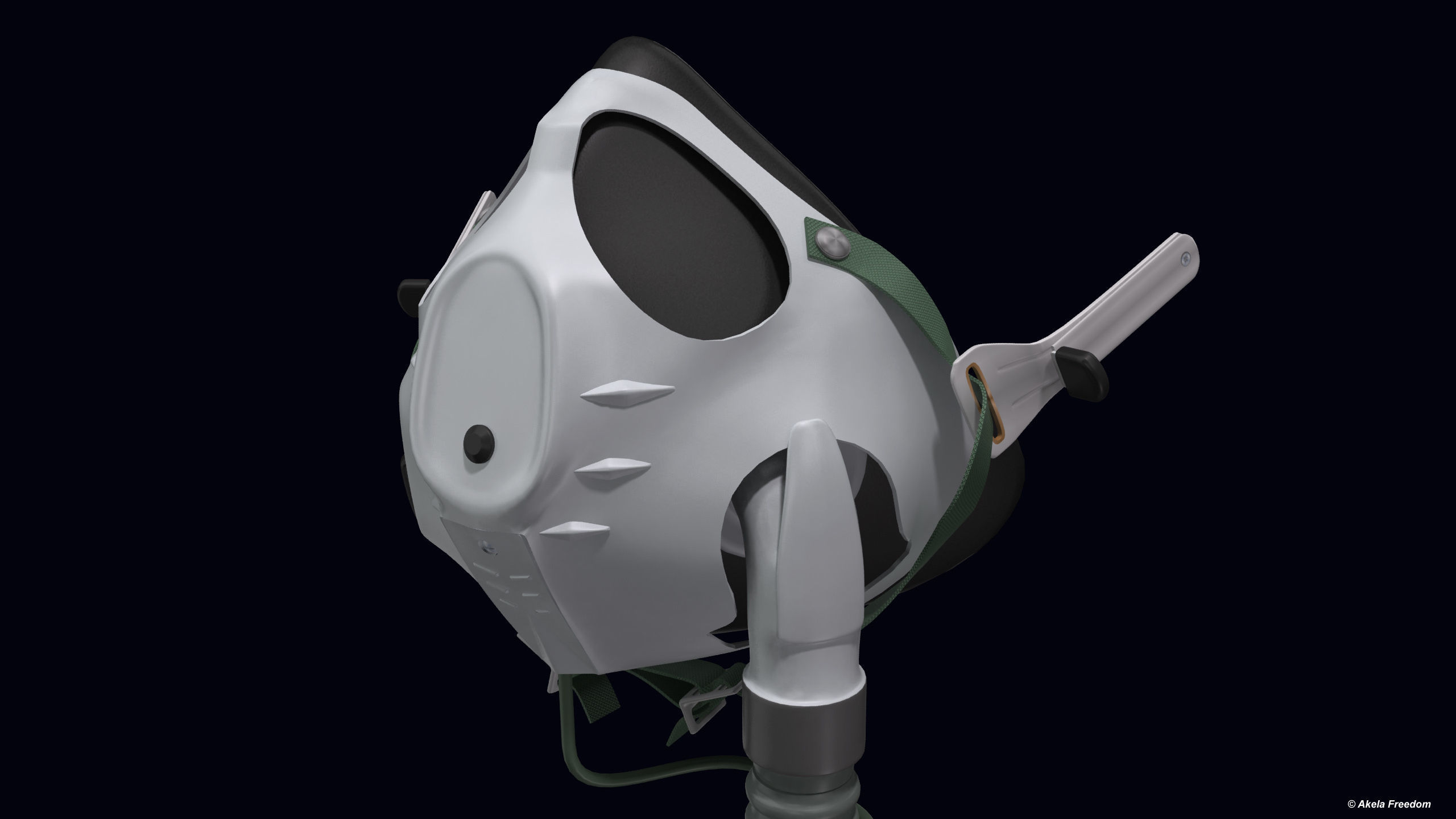 Oxygen mask for jet pilots 3D model | CGTrader