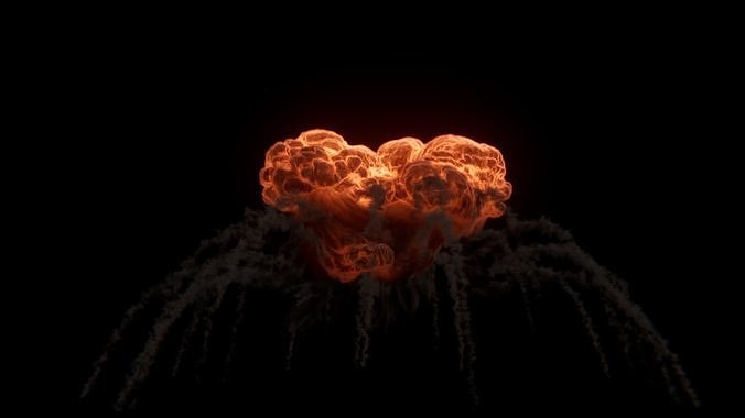 Realistic Explosion heart shaped 3D model animated | CGTrader