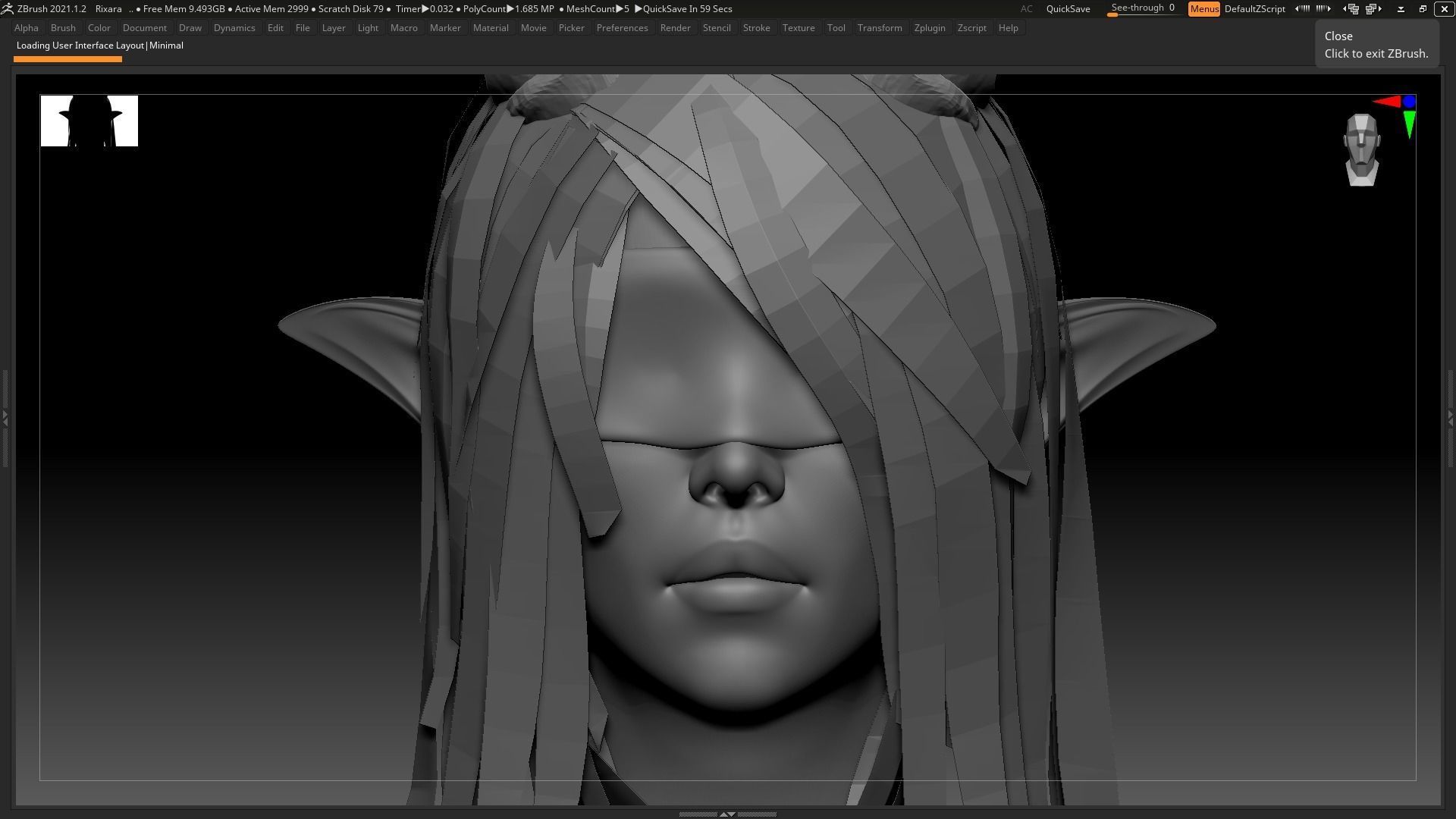 Demon Hunter - High Poly Model Base Mesh free 3D model | CGTrader