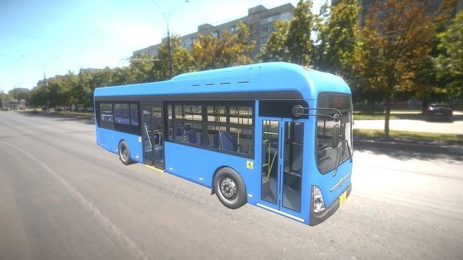 3D model Low floor bus VR / AR / low-poly | CGTrader